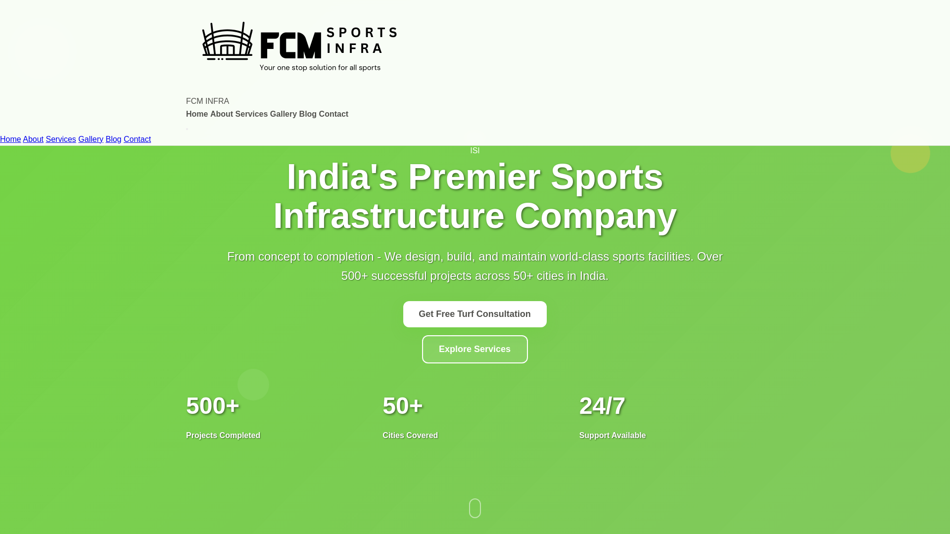 Top Sports Infra Company in India | Turf Construction | FCM Infra