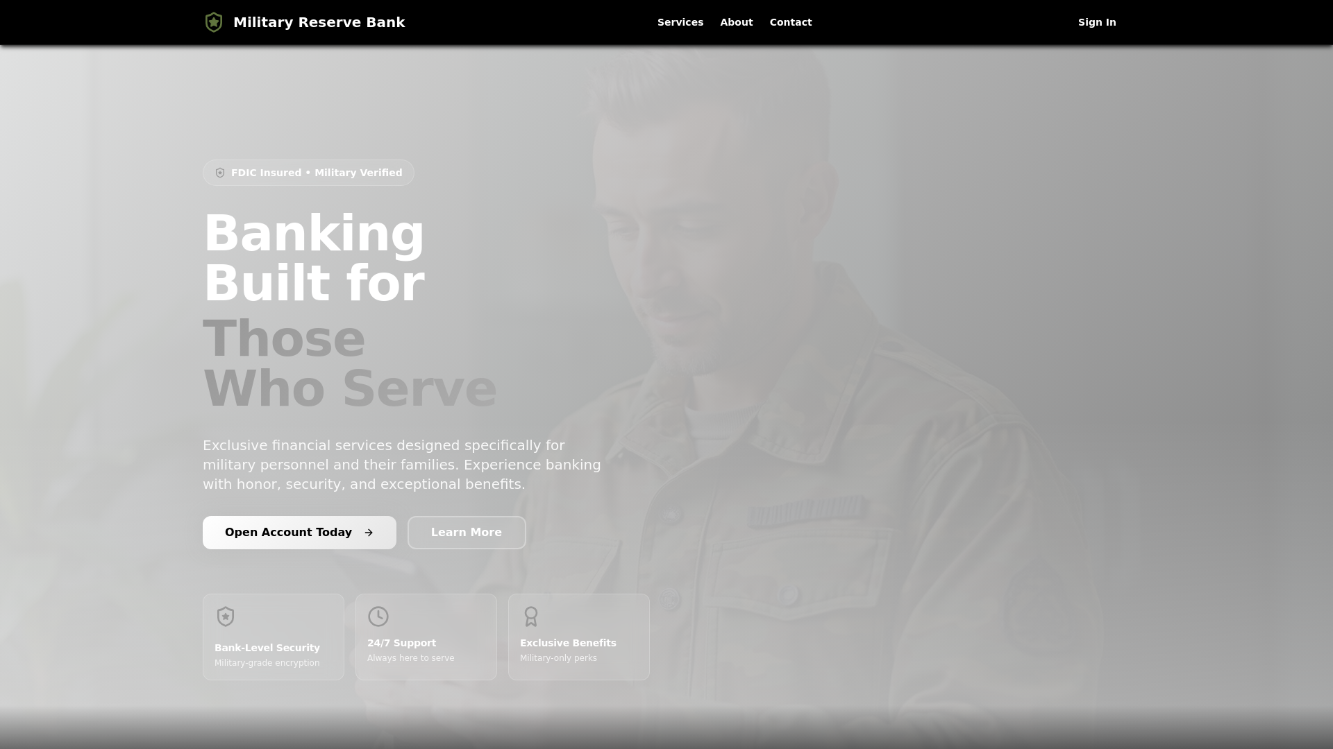 Military Reserve Bank | Banking for Those Who Serve