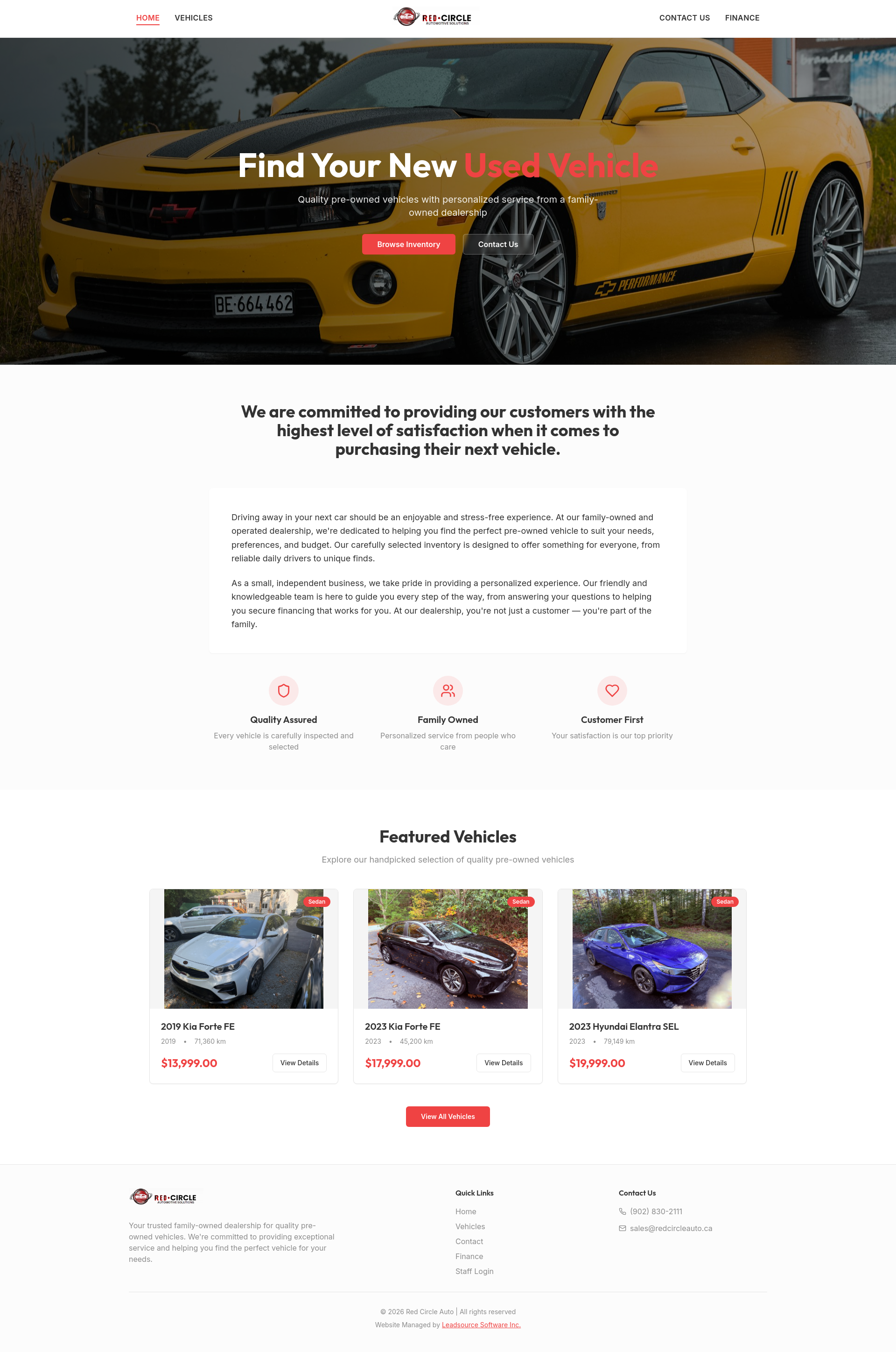 Red Circle Auto - Quality Pre-Owned Vehicles