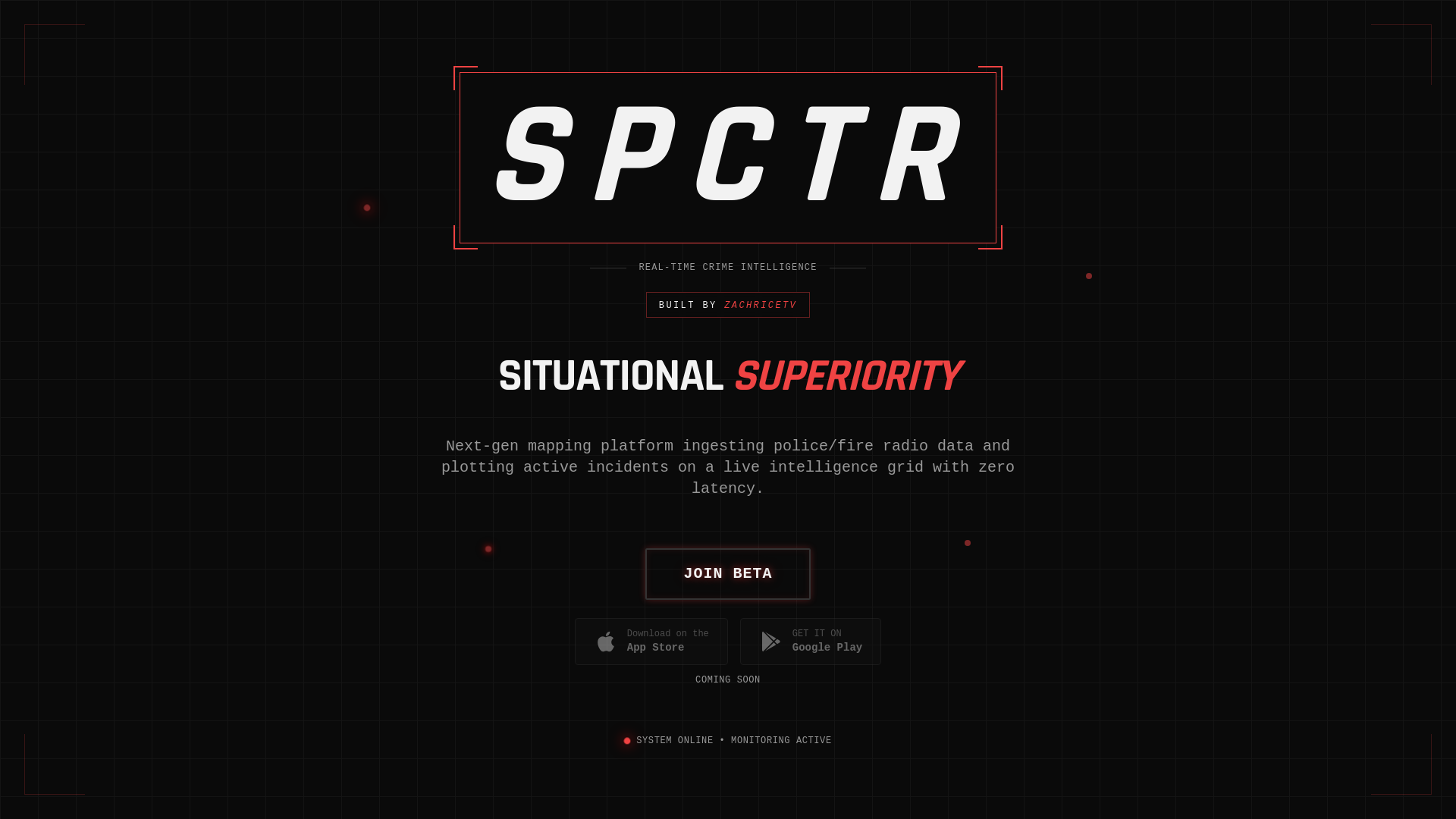 SPCTR - Real-Time Crime Map Intelligence