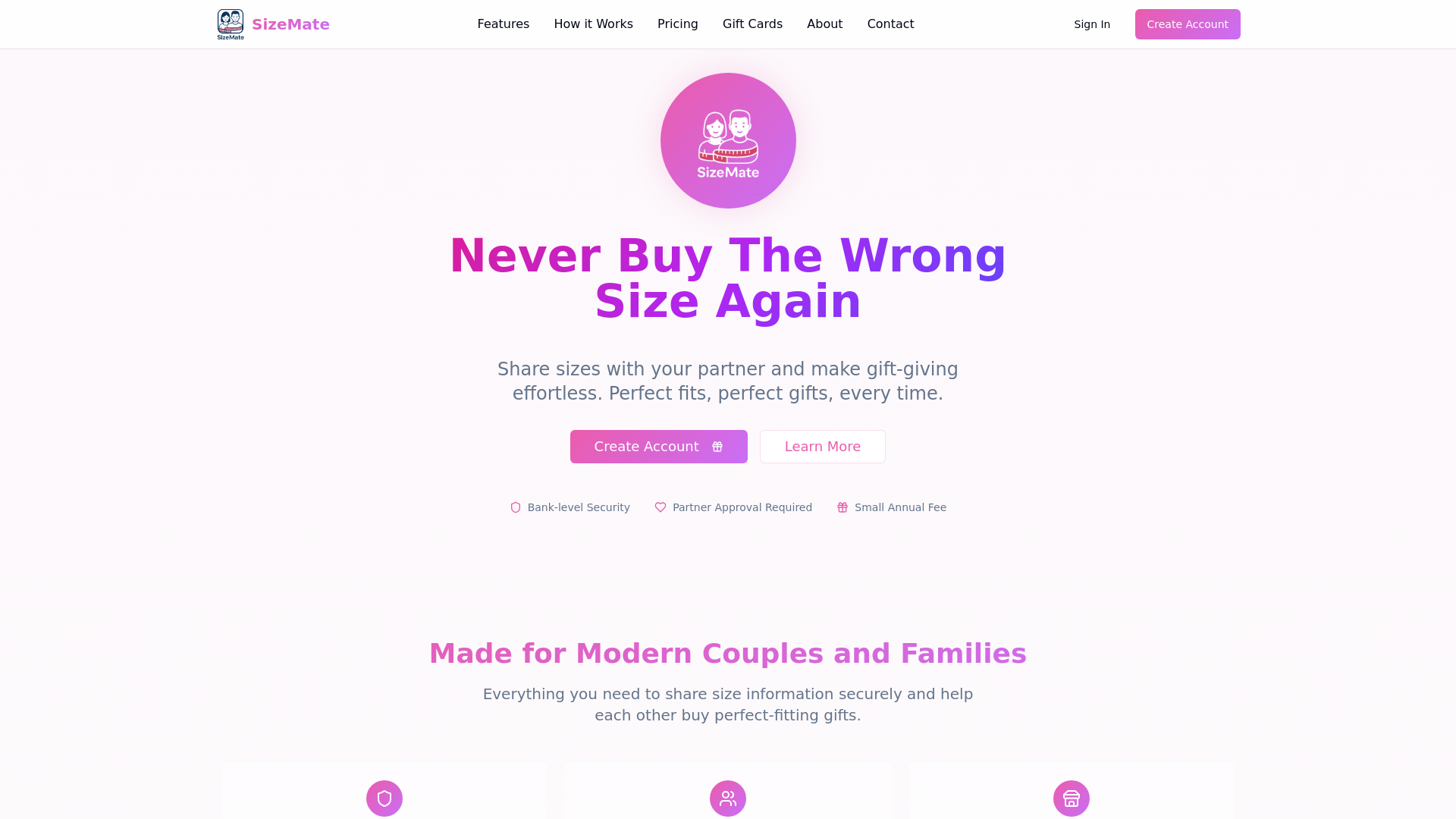 SizeMate – Share Clothing Sizes Securely with Your Partner
