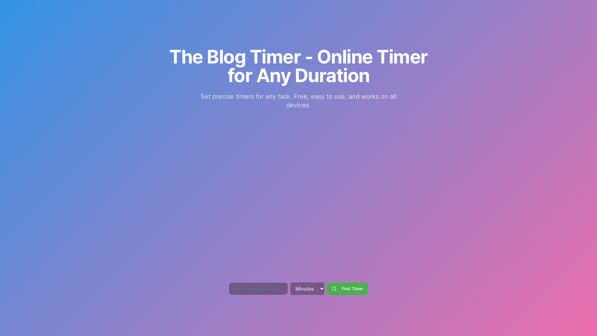 The Blog Timer
