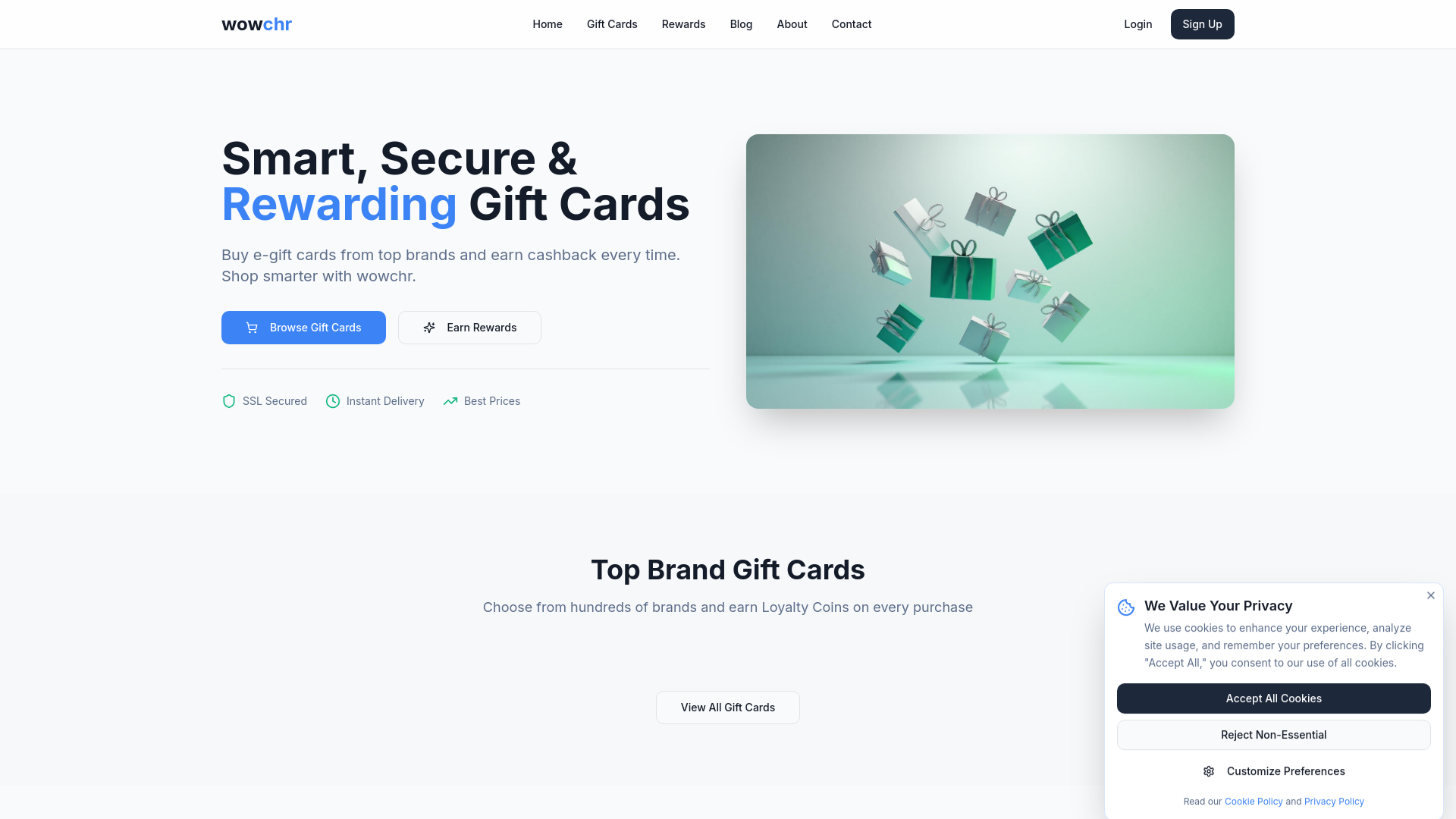 wowchr - Smart, Secure & Rewarding Gift Cards