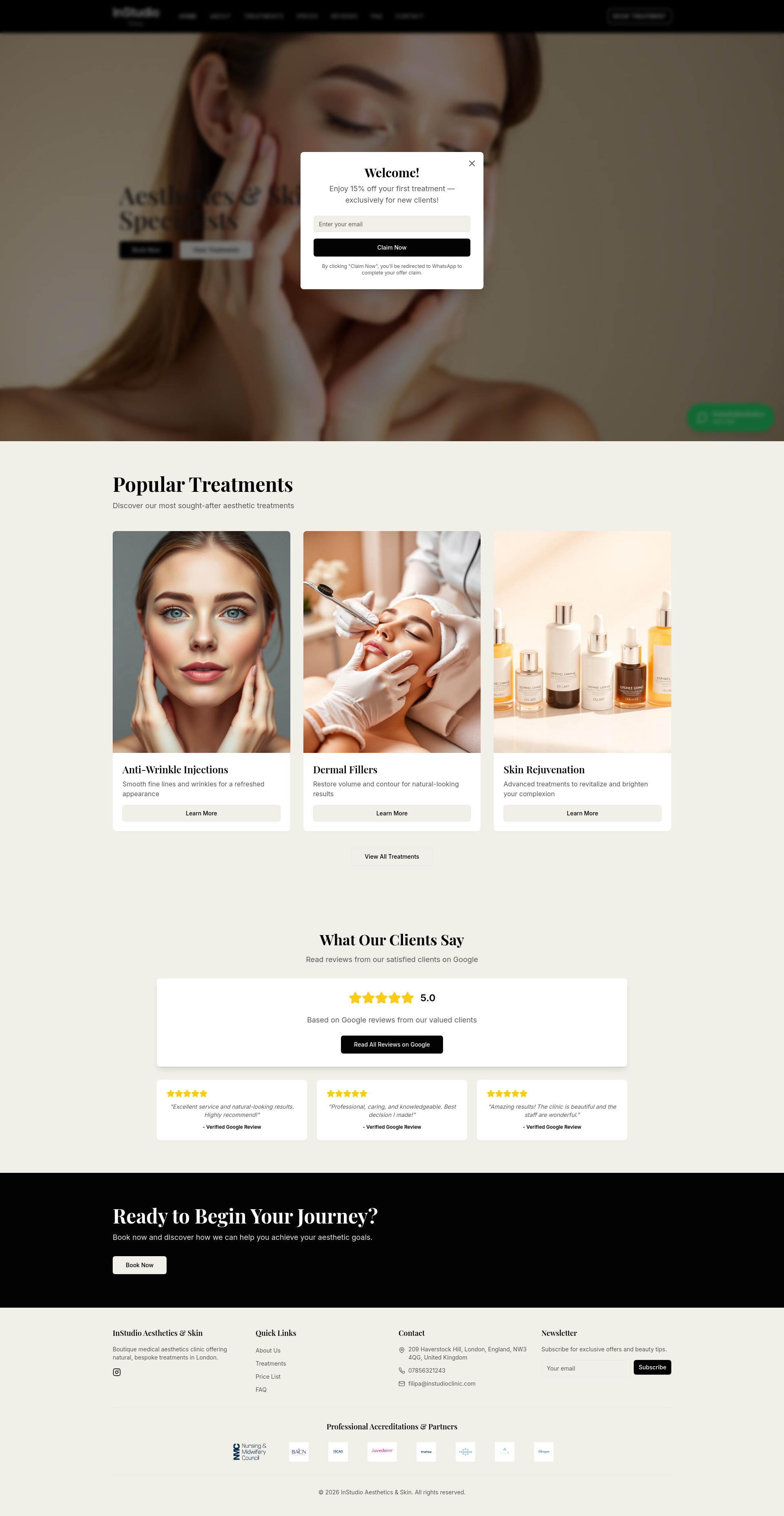 InStudio Aesthetics & Skin | Bespoke Medical Aesthetics in London