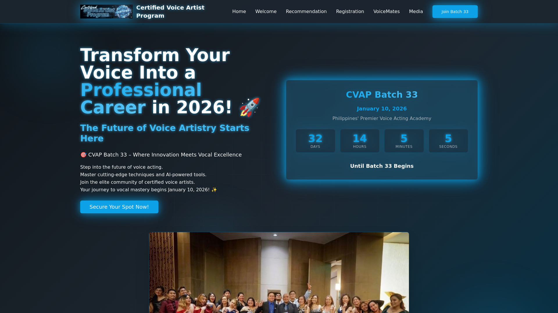 Certified Voice Artist Program - CVAP | Join the Voice Acting Revolution