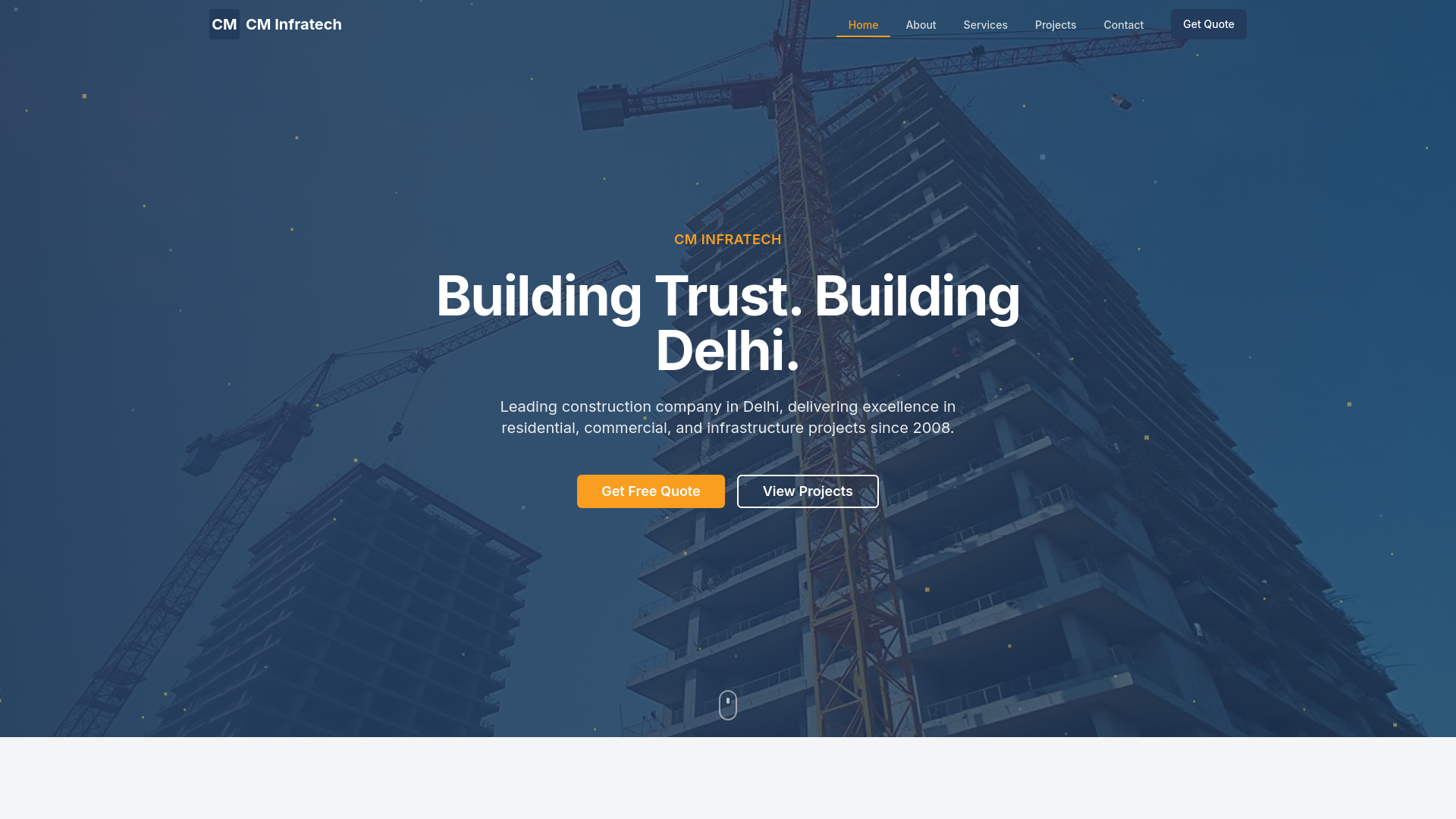 CM Infratech - Building Trust. Building Delhi.