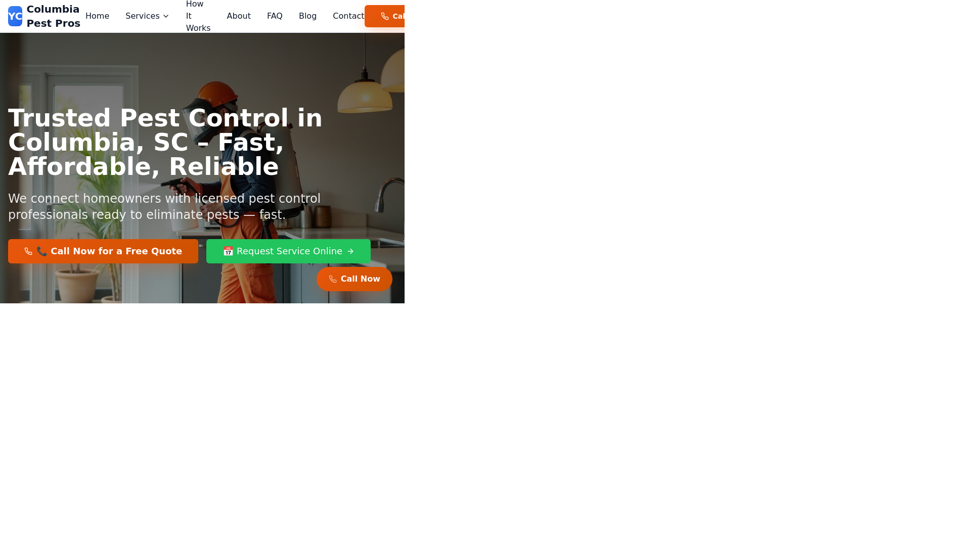 Columbia Pest Pros - Trusted Local Pest Control Services