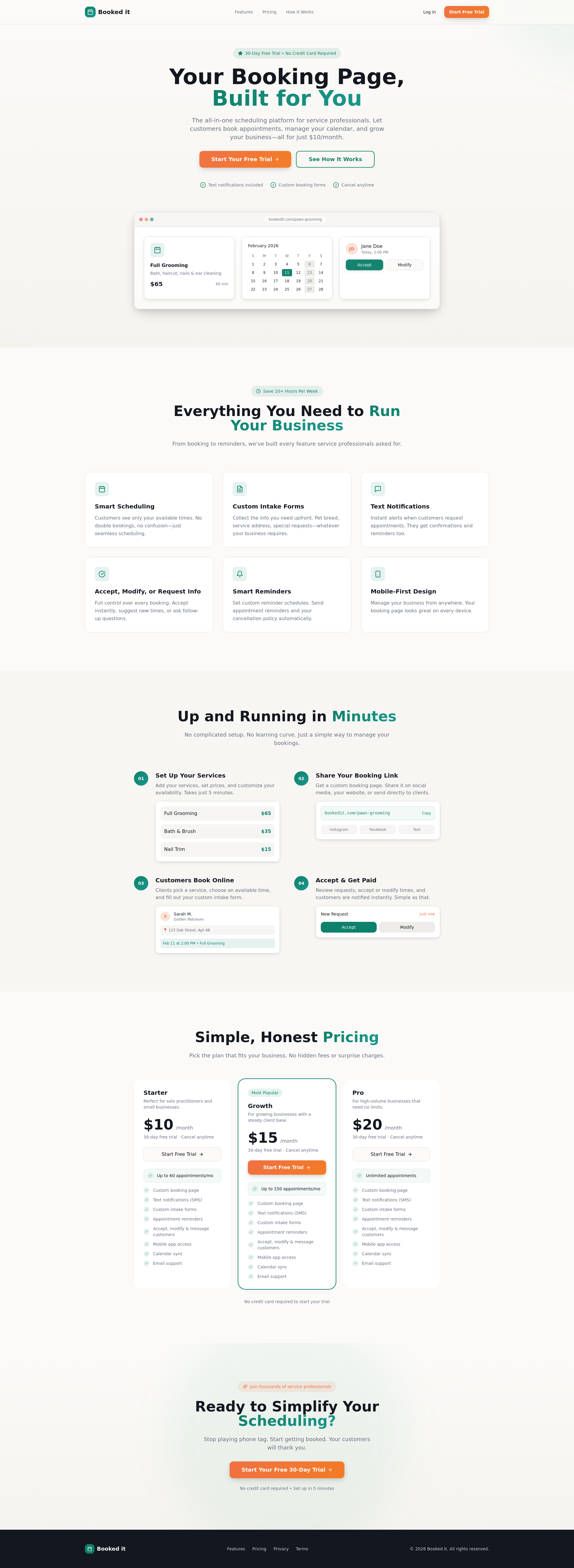 Booked it - Your Booking Page, Built for You