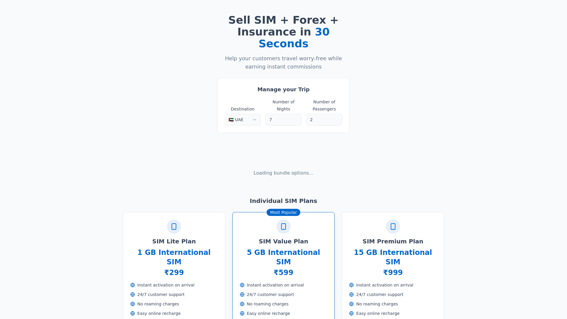 Sell SIM, Forex, Insurance