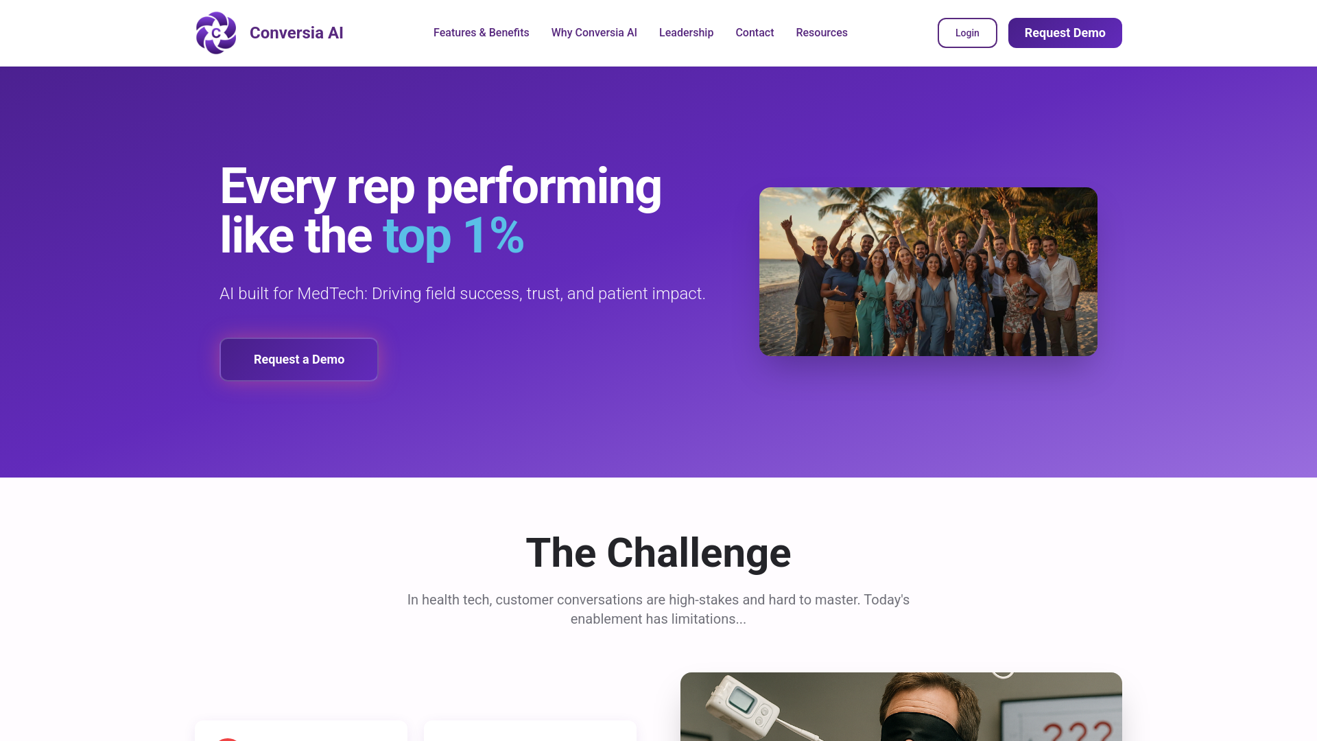 Conversia AI - Every rep performing like the top 1%
