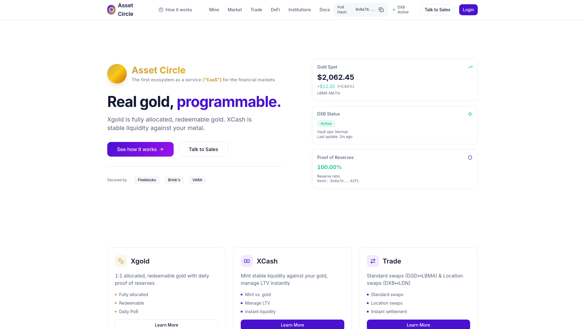 xgold.club - Real gold, programmable