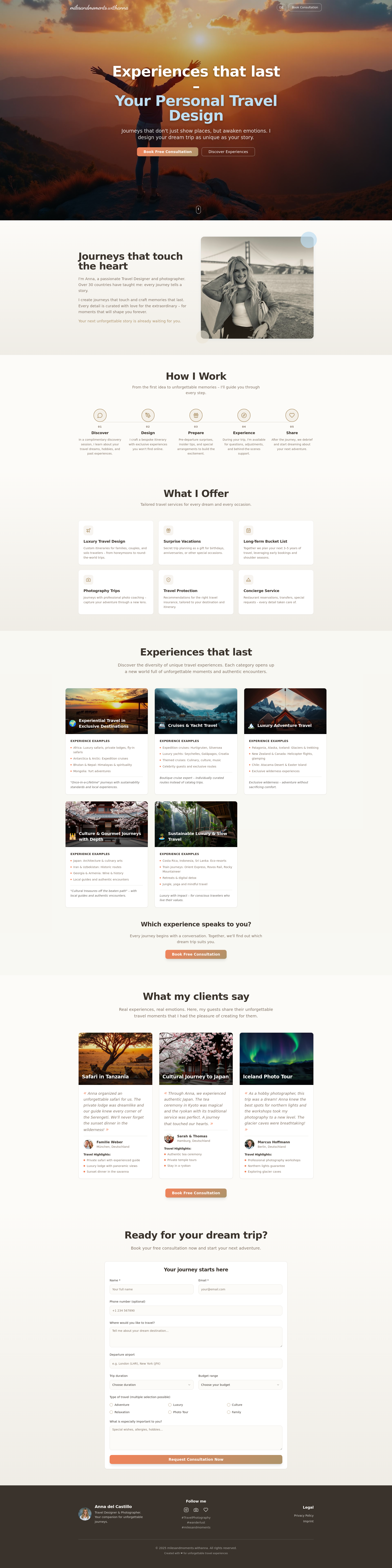 milesandmoments.withanna - Erlebnisse, die bleiben | Travel Design