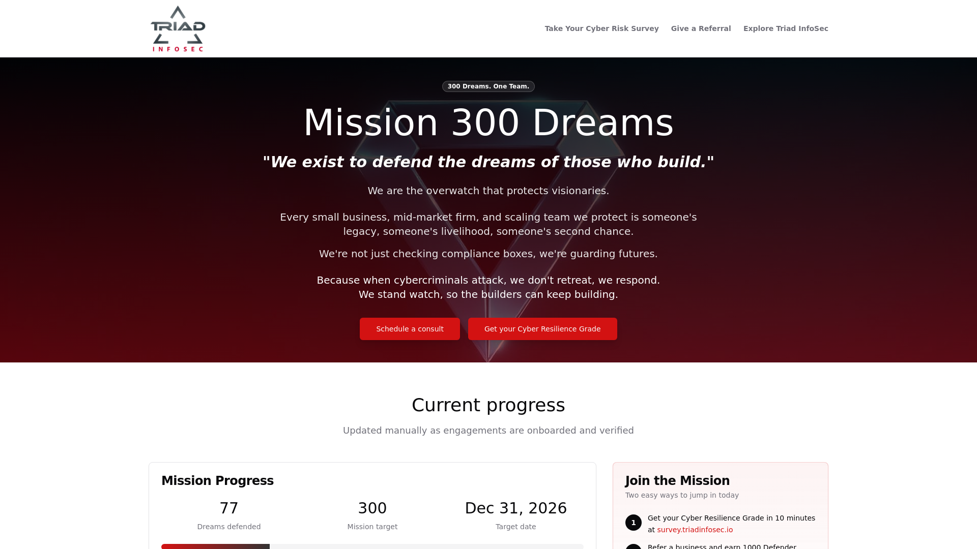 Mission 300 Dreams | Triad InfoSec