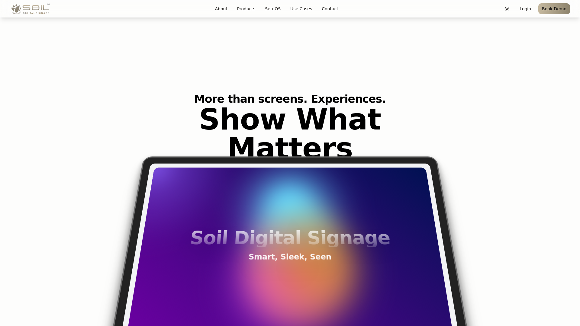 Soil Digital Signage - India's Premier Phygital Display Solutions