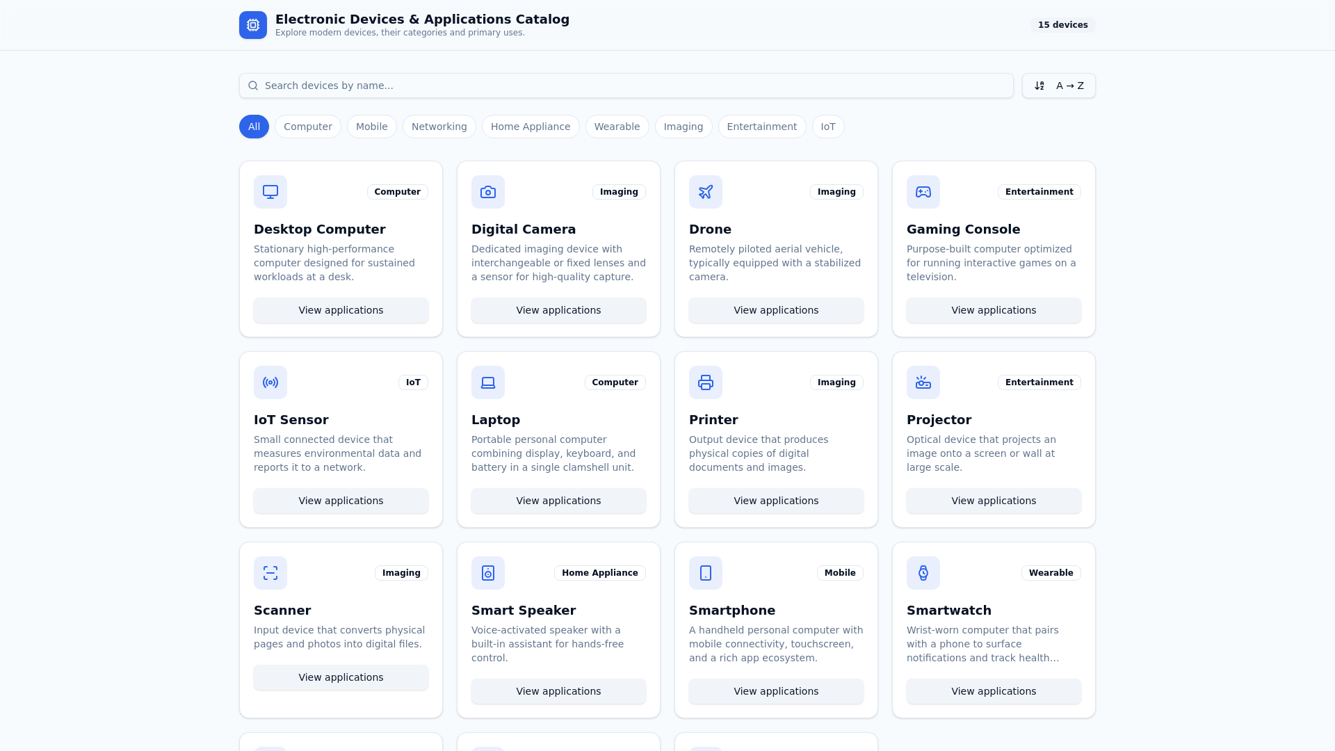 Electronic Devices & Applications Catalog