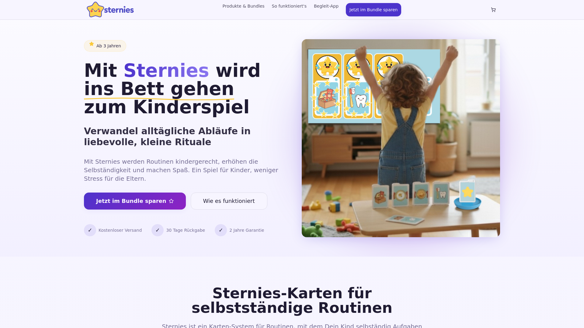 Sterni - Kindgerechte Routinen für stressfreie Abende | 3-4 Jahre