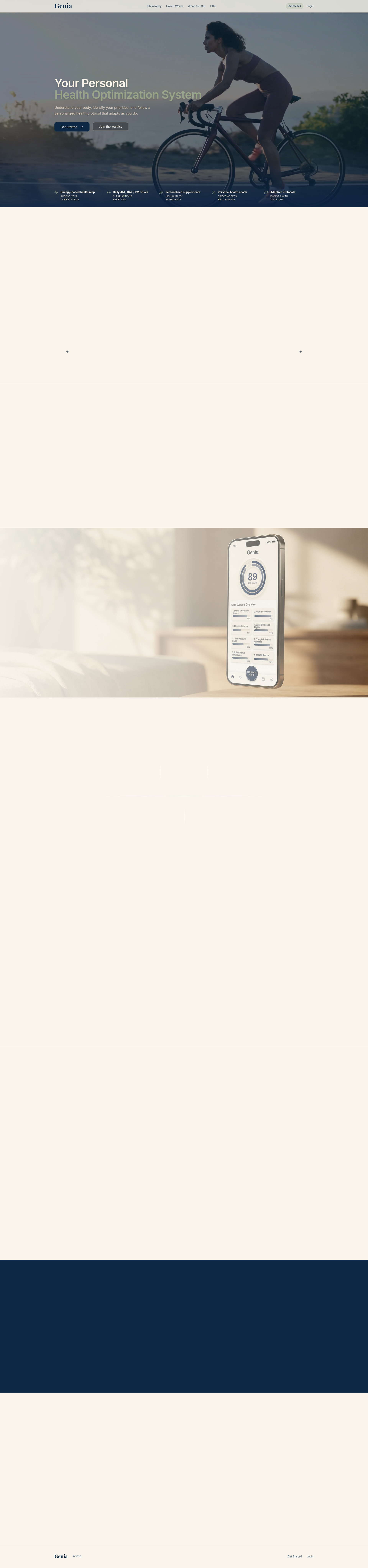Genia | Your Personal Health Optimization System