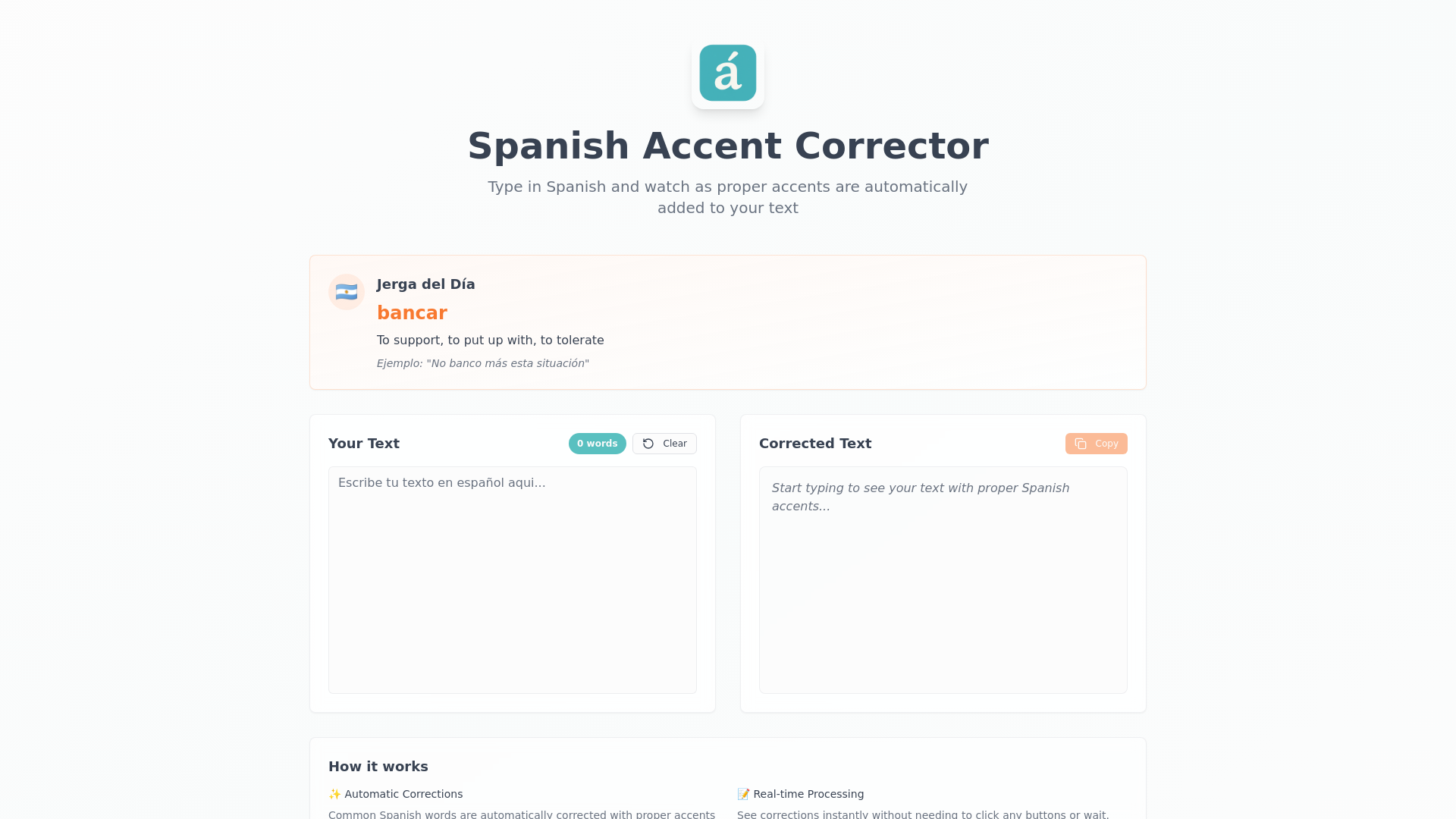 Spanish Accent Corrector - Automatic Spanish Text Enhancement