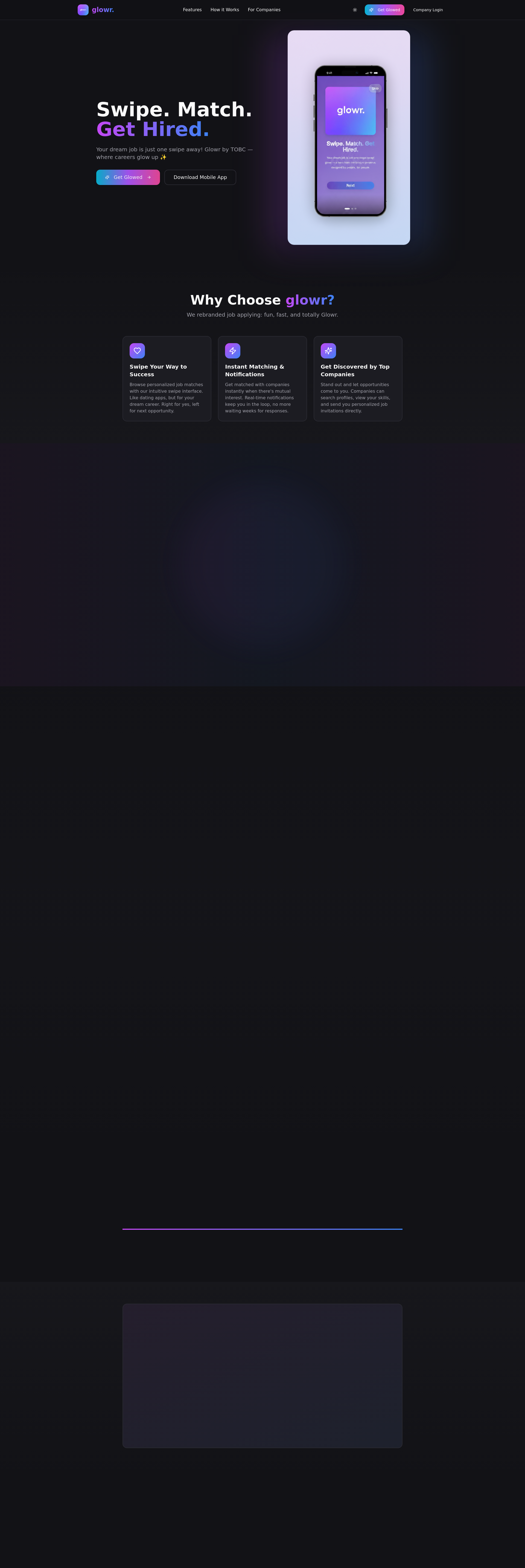 glowr - Swipe. Match. Get Hired.