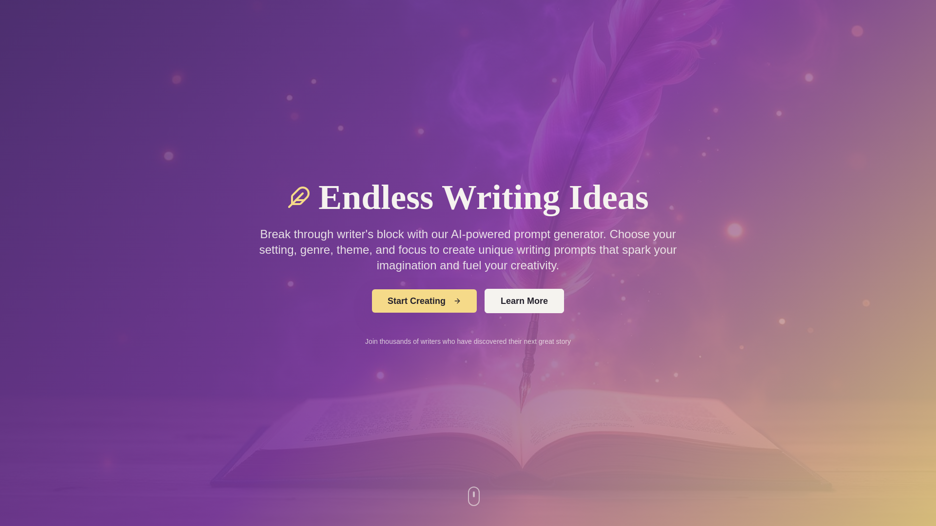 Endless Writing Ideas - Unique Creative Writing Prompts Generator