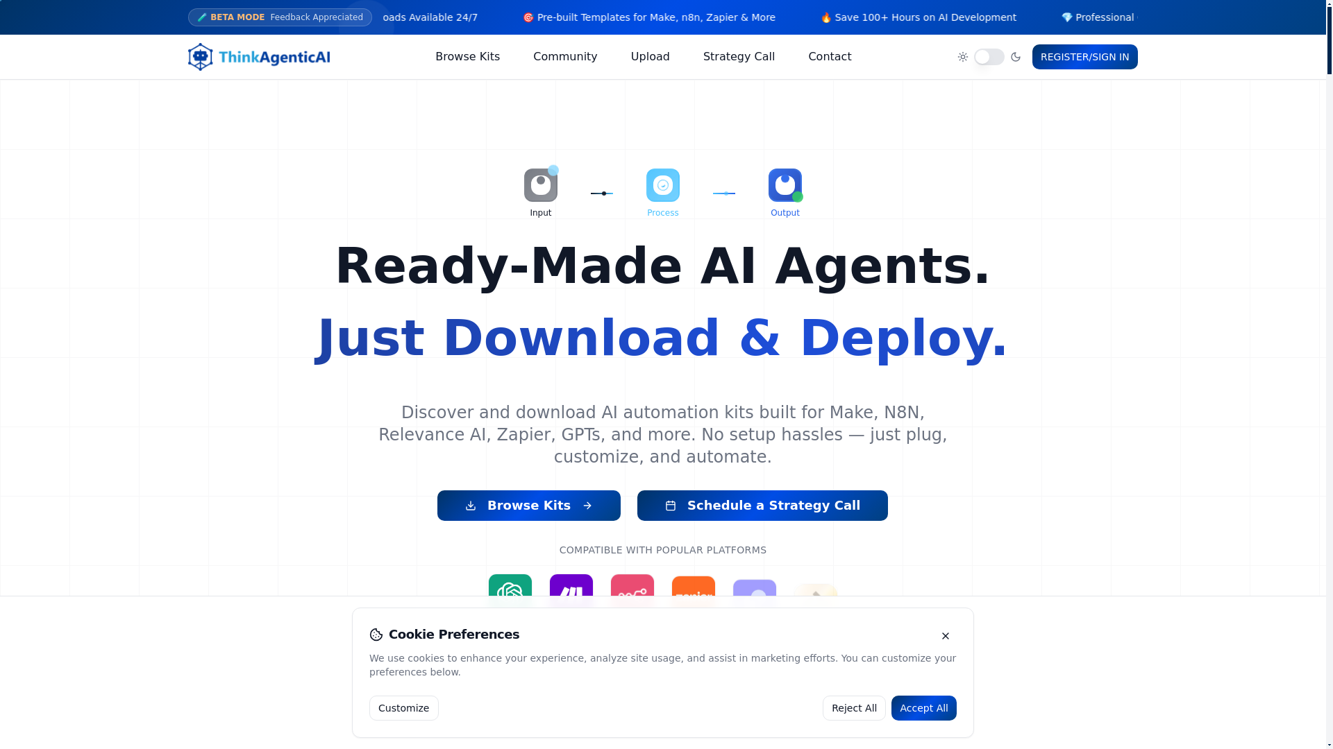 ThinkAgenticAI - Ready-Made AI Agents & Automation Kits