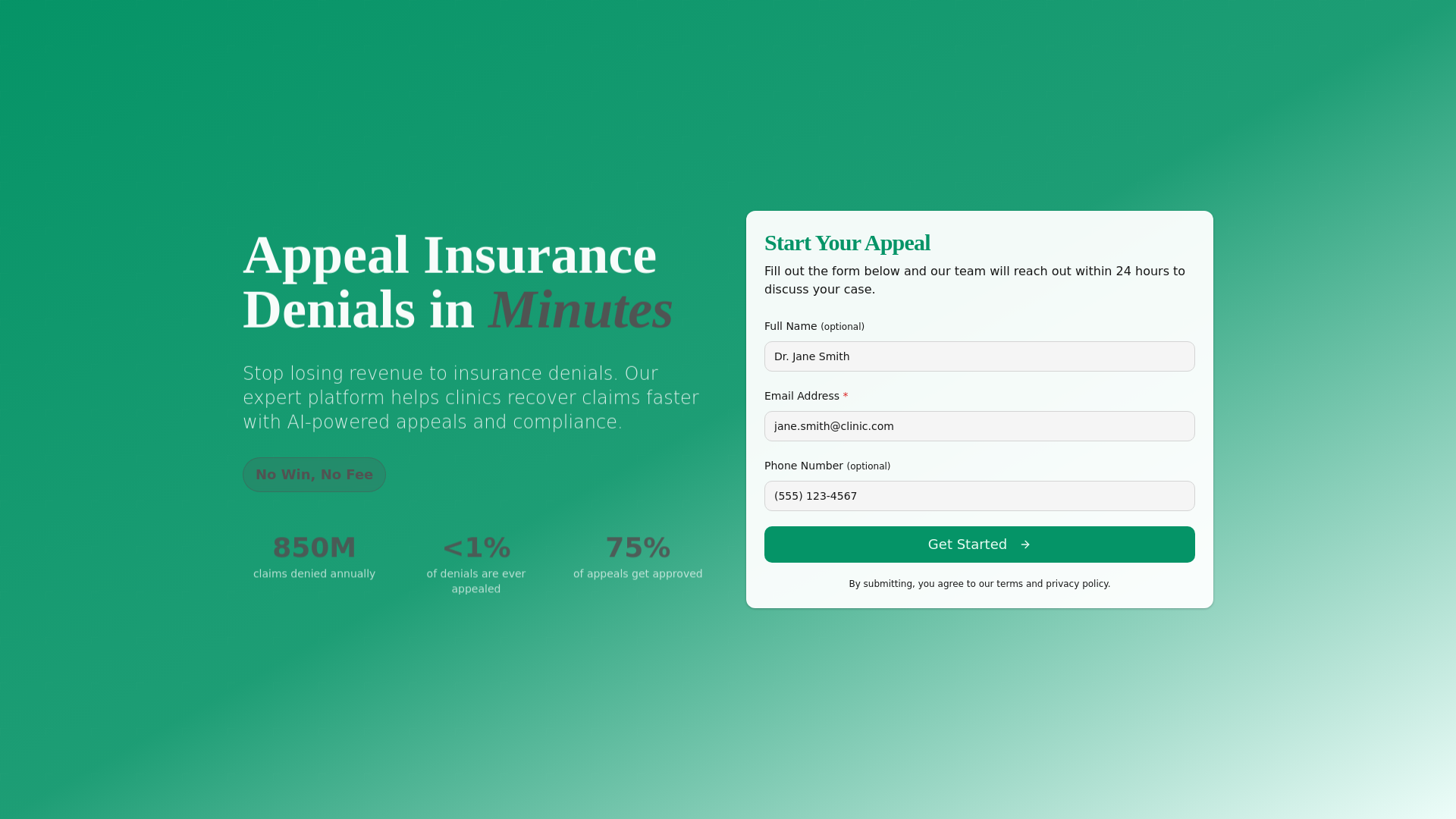 HealthAppeal - Insurance Denial Appeals for Healthcare Providers