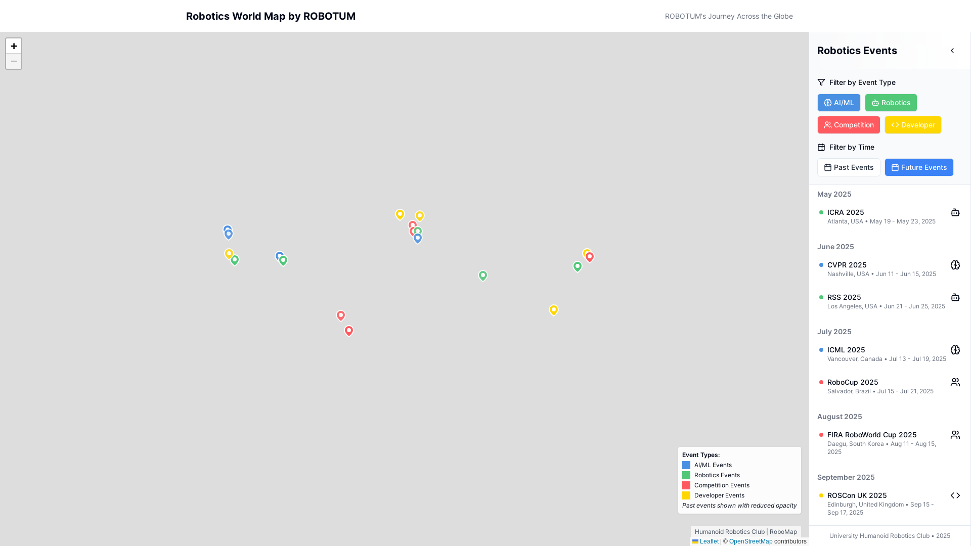 Robotics World Map | Humanoid Robotics Club