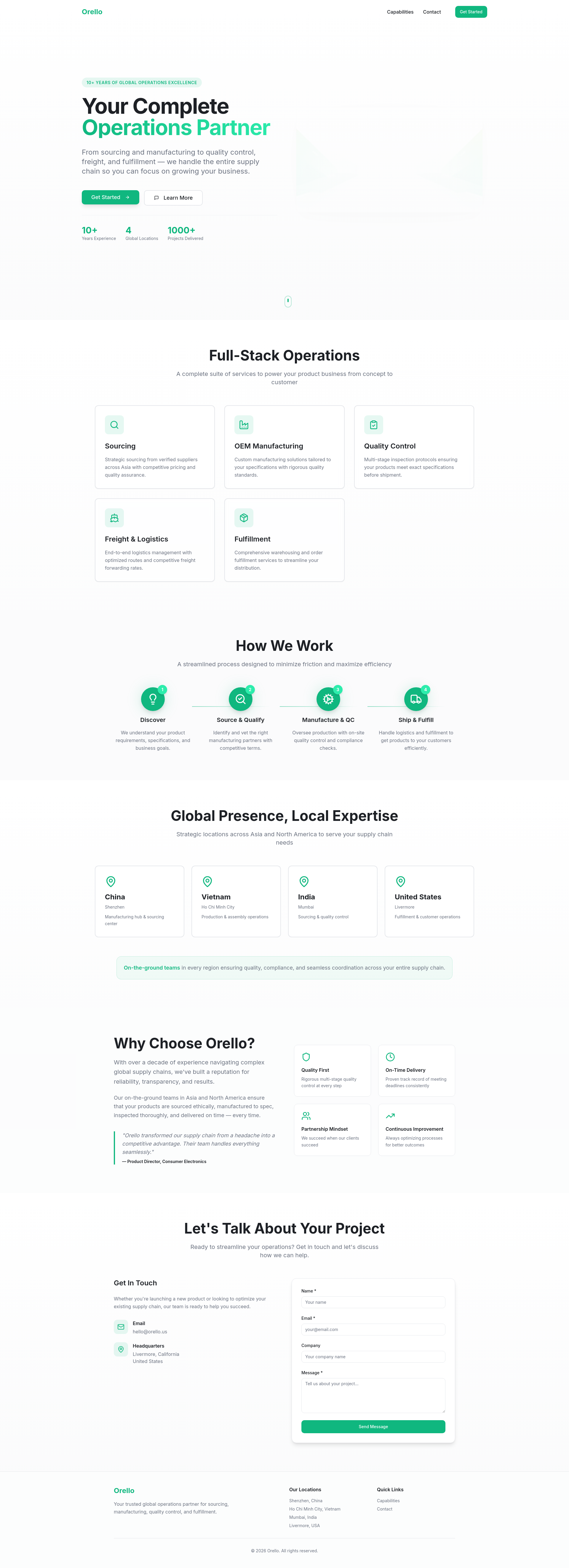 Orello - Global Operations Partner | Sourcing, Manufacturing & Fulfillment