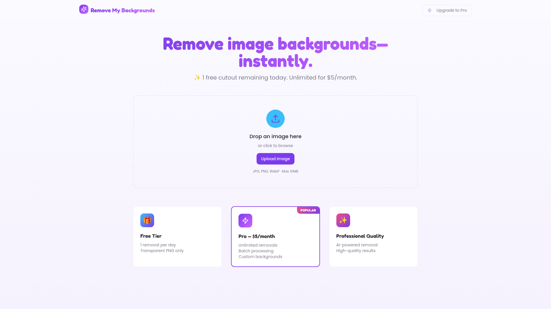 Remove My Backgrounds - Remove Image Backgrounds Instantly