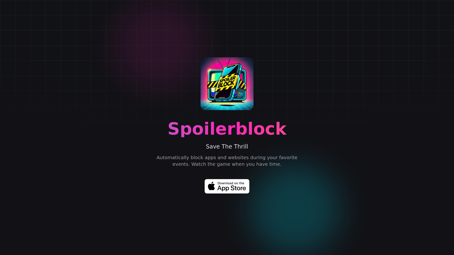 Spoilerblock - Block Apps & Avoid Event Spoilers