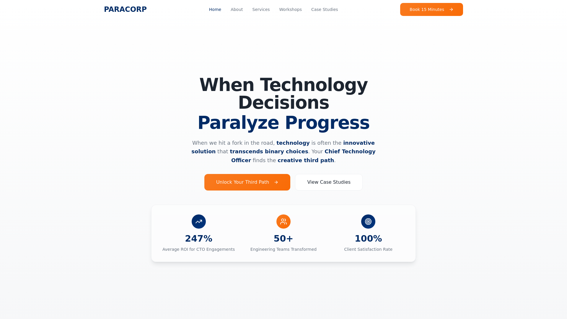 Paracorp - Fractional CTO Services & Technology Leadership