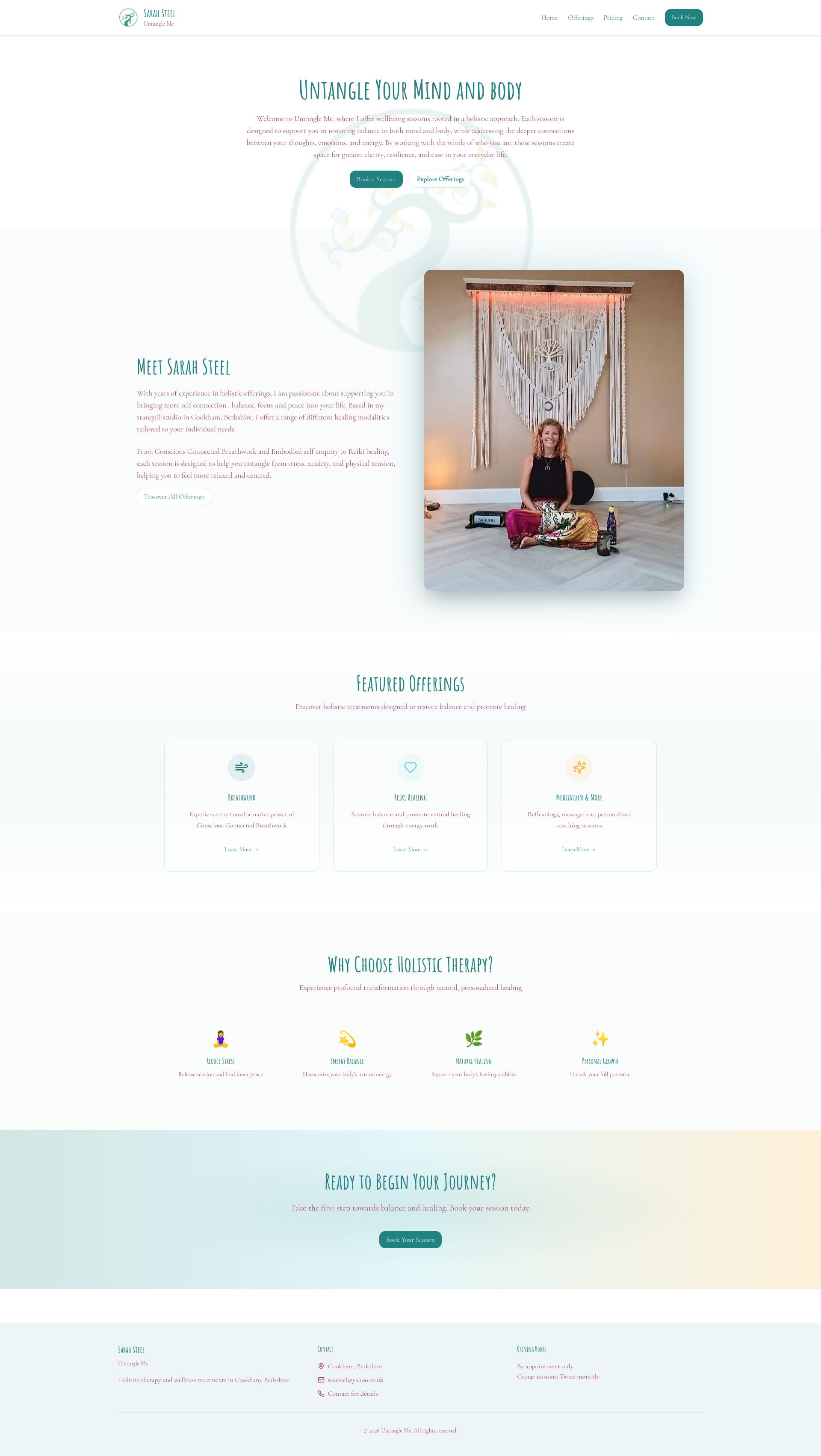 Untangle Me - Holistic Therapy in Cookham, Berkshire | Sarah Steel