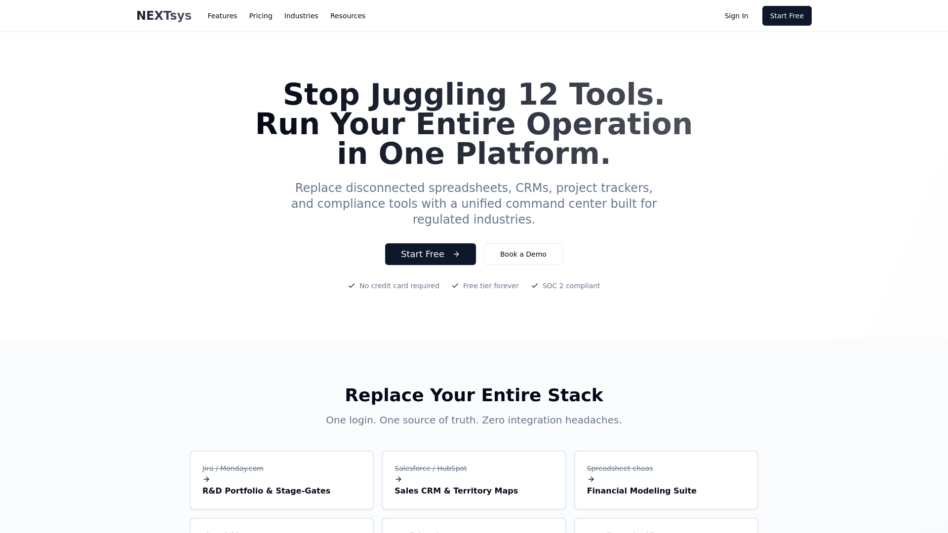 NEXTsys - Unified Operations Platform