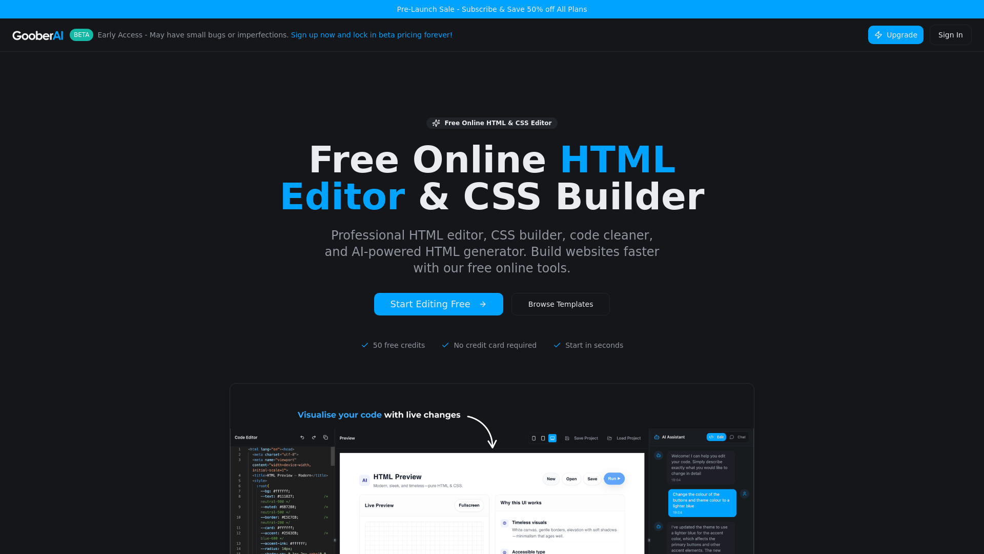 AI HTML & CSS Builder