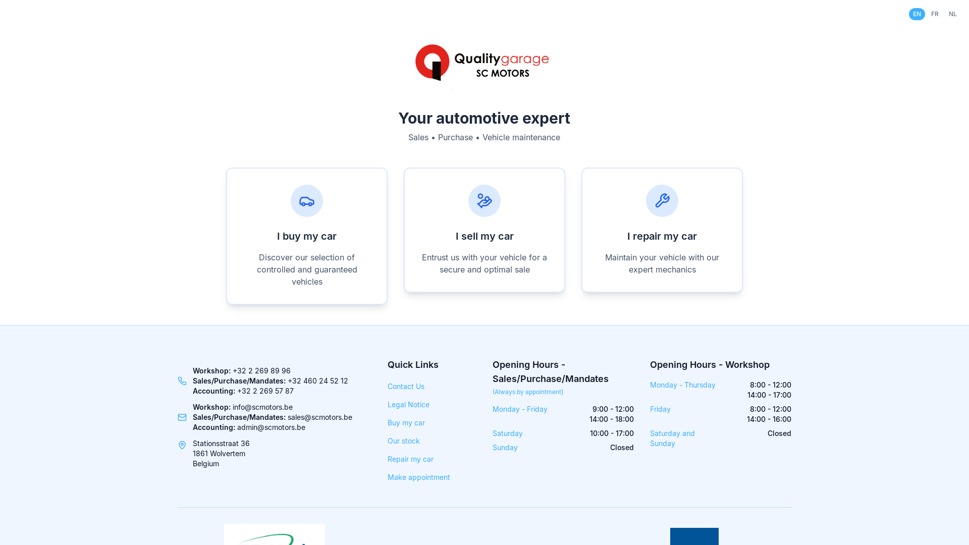 SC MOTORS - Nous vendons votre voiture