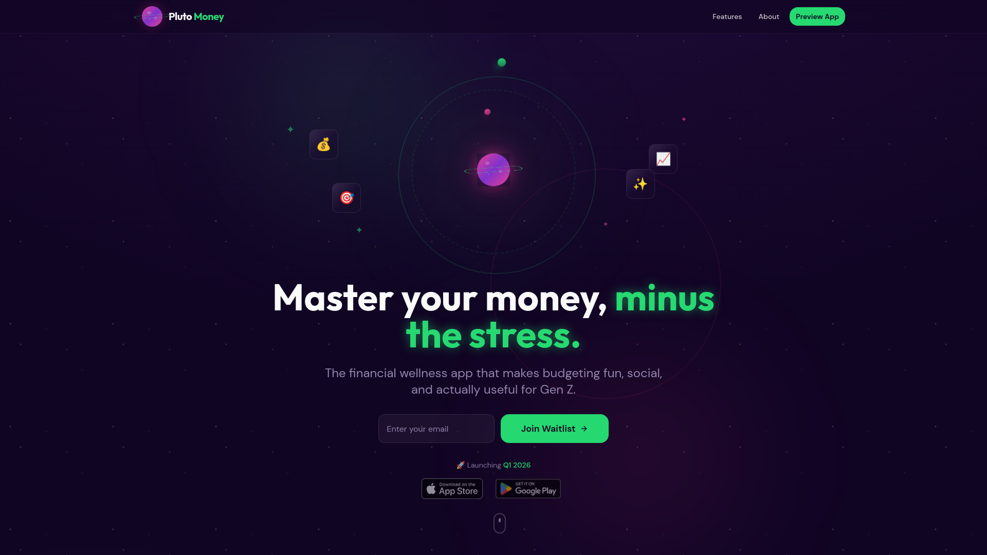 Pluto Money - Master Your Money, Minus the Stress