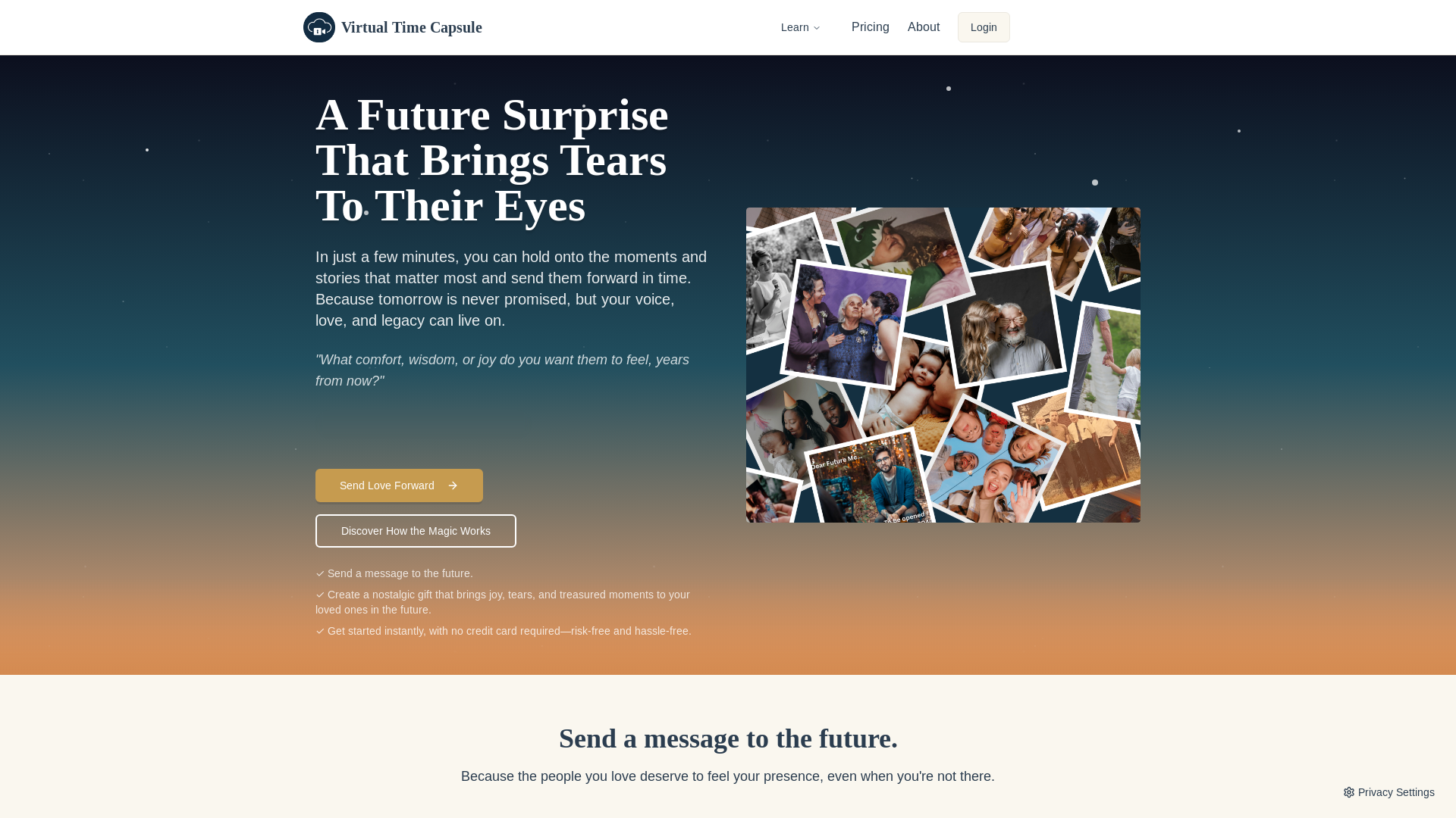 Virtual Time Capsule | Preserve moments that matter most