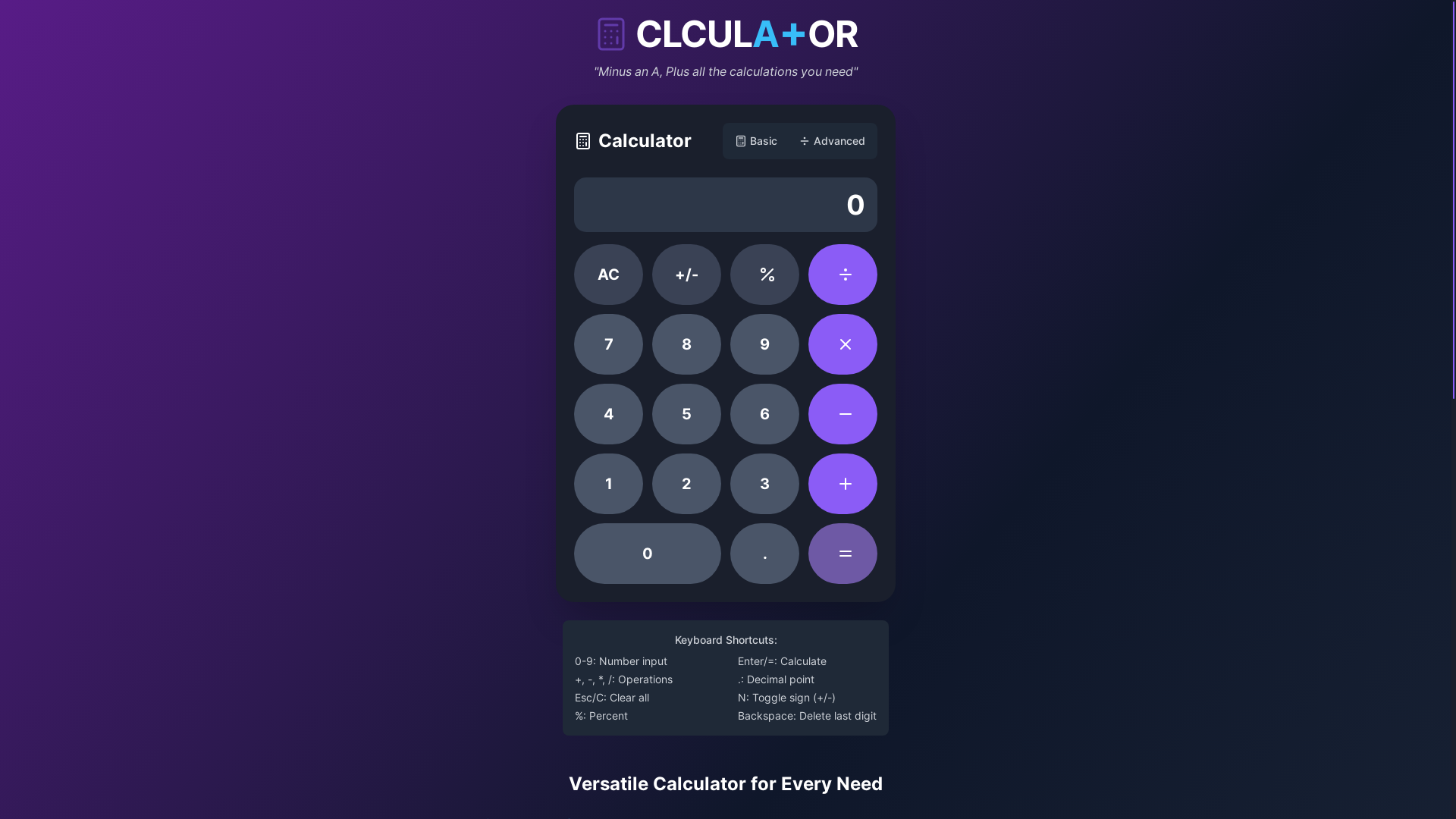 Free Online Calculator | Clculator.com - For All Your Math Needs