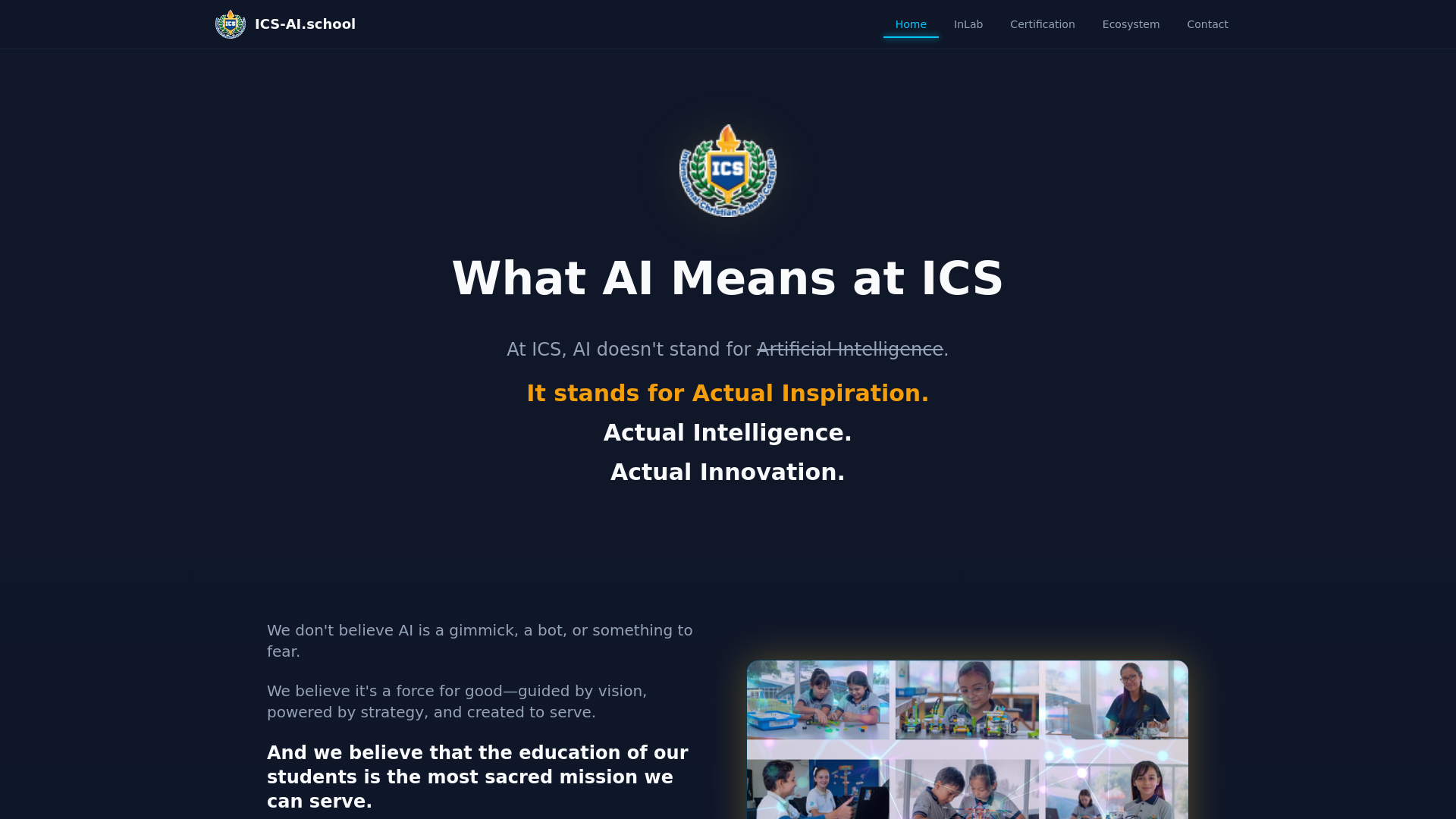 ICS-AI.school | World's First AI-Native Education Platform