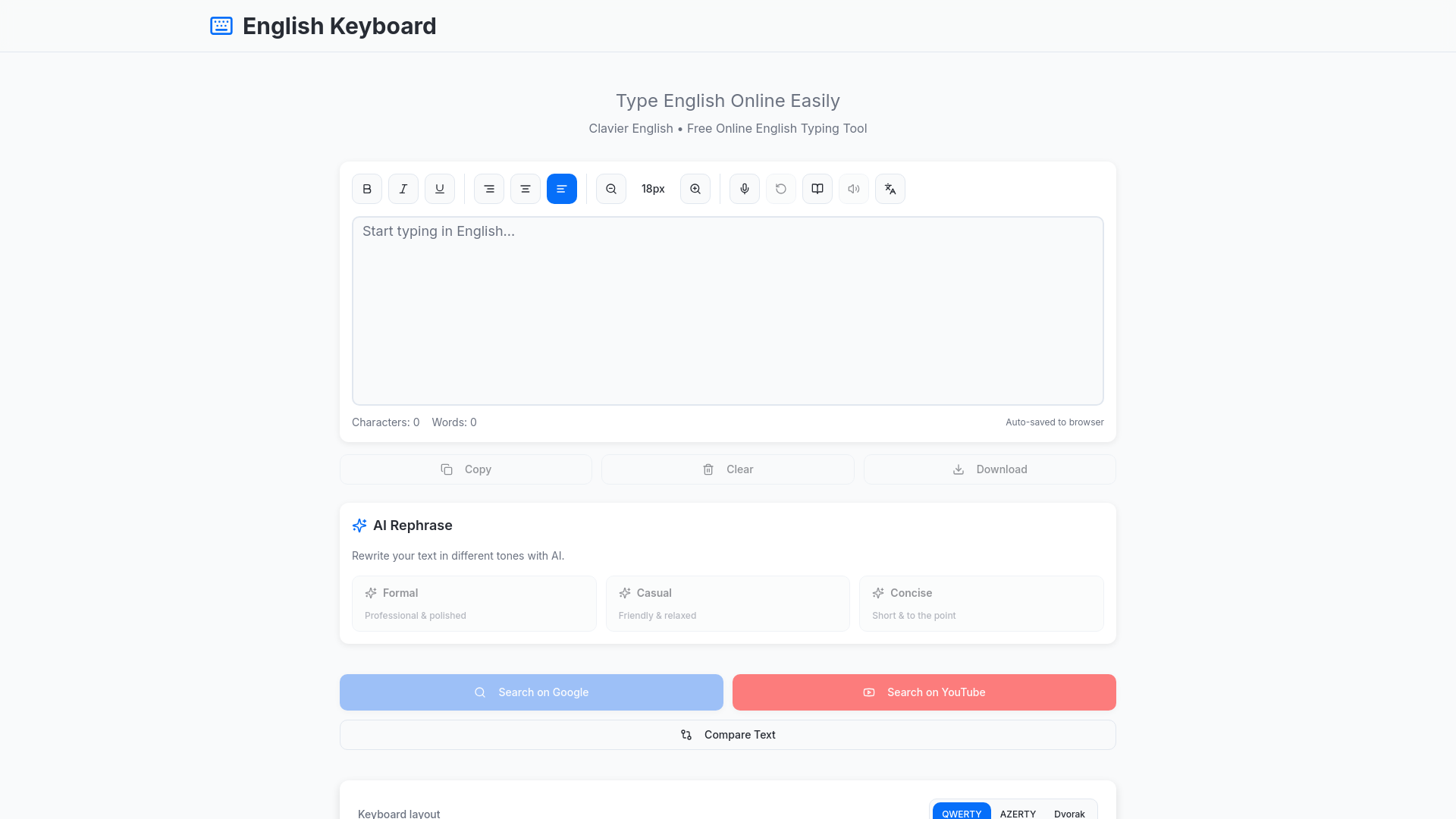Clavier Français – Clavier Français en Ligne avec Saisie Vocale