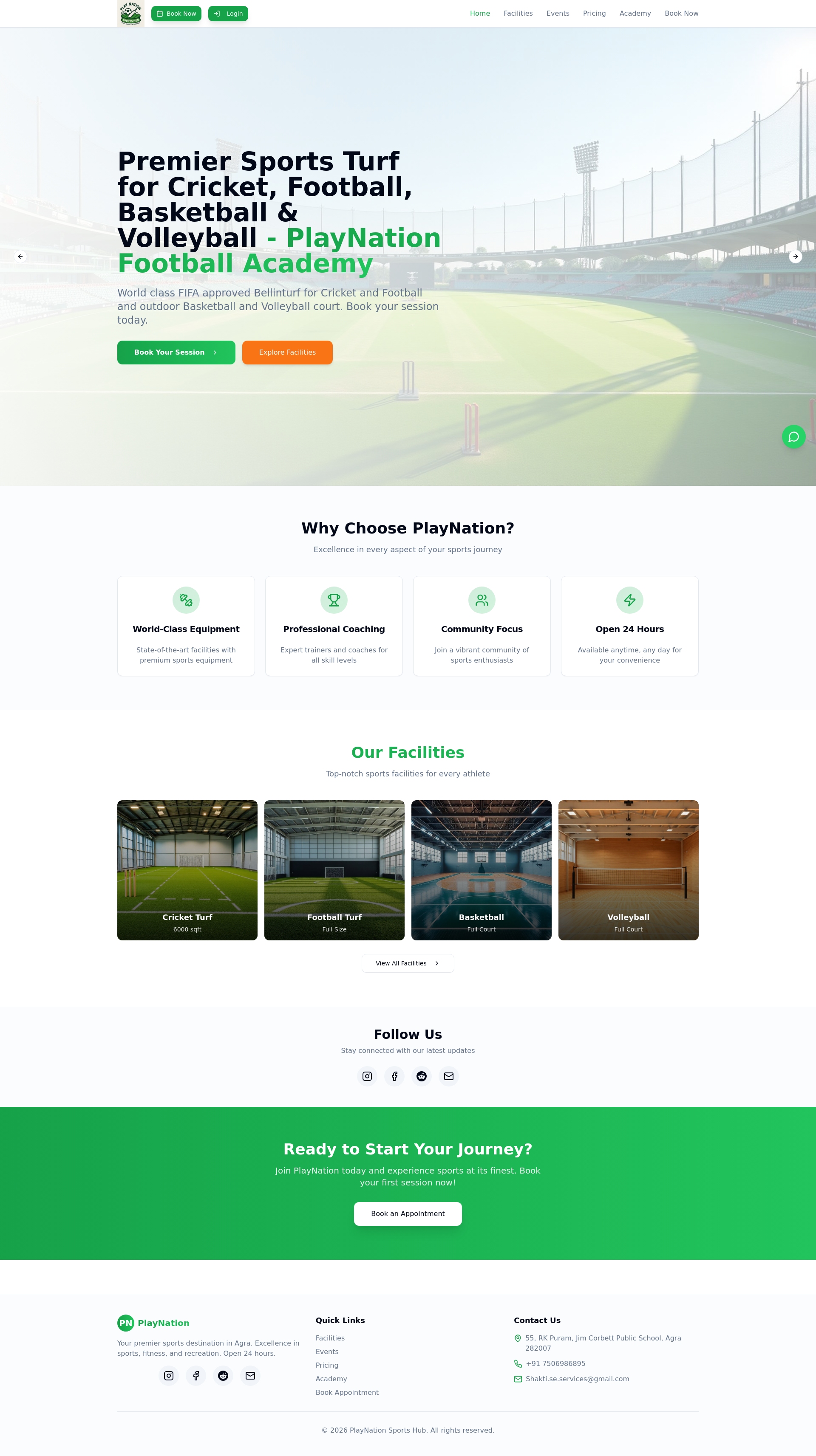 PlayNation Sports Hub - Premier Sports Turf & Football Academy in Agra