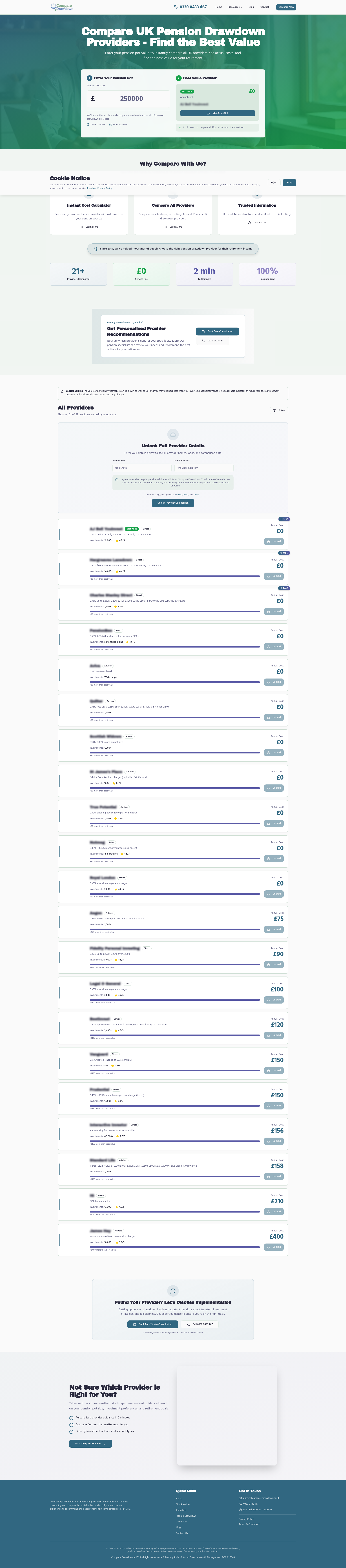 Compare Pension Drawdown Providers | Best UK Rates & Fees 2026