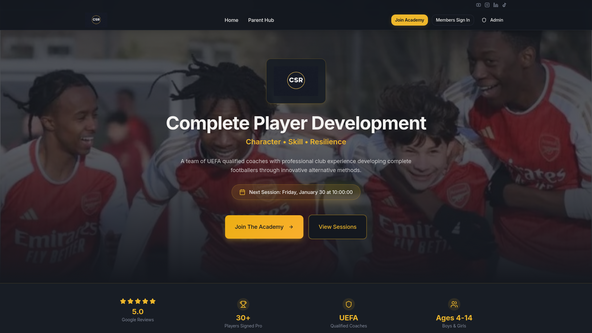 CSR Academy - Football Development & Training