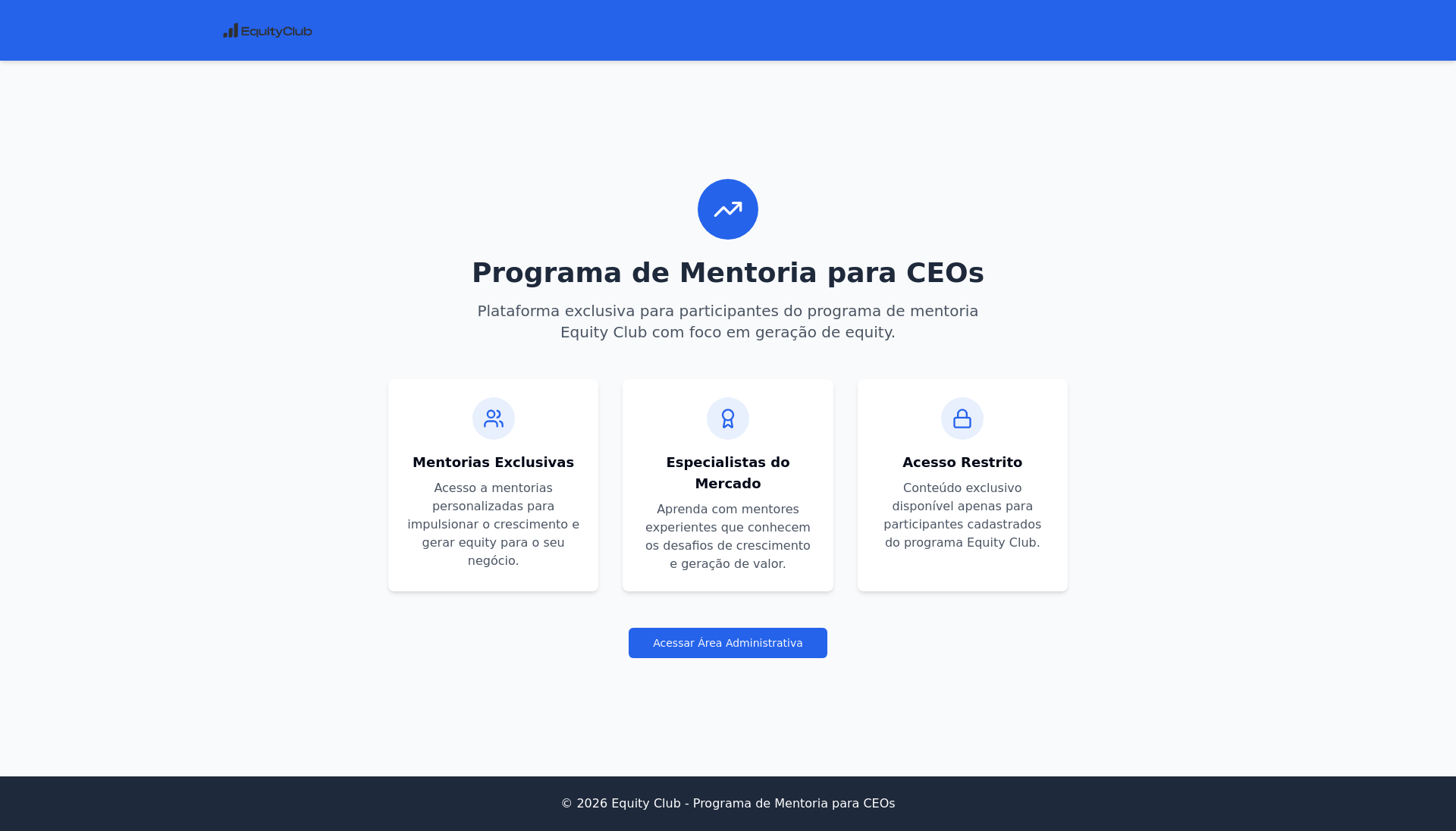 Equity Club - Programa de Mentoria para CEOs