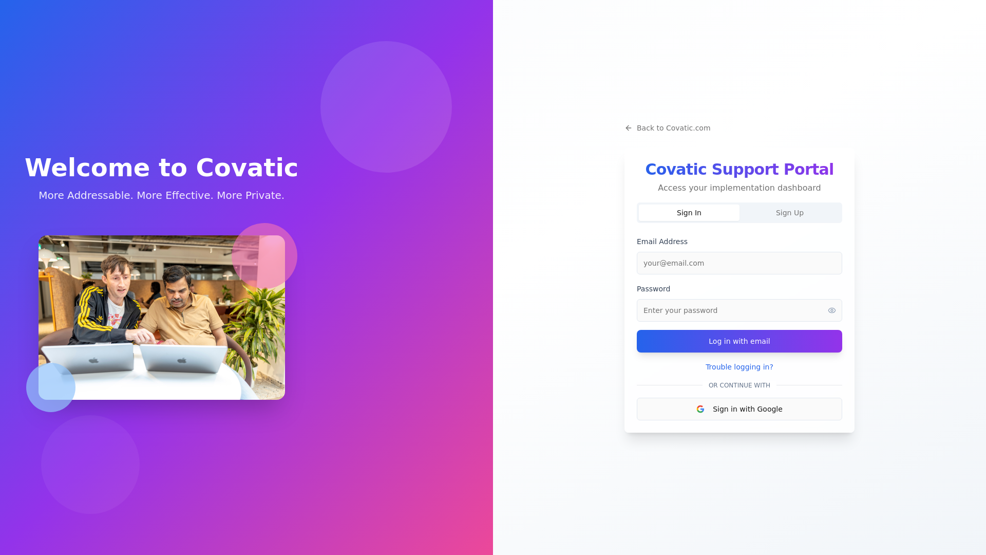 covatic-support-hub