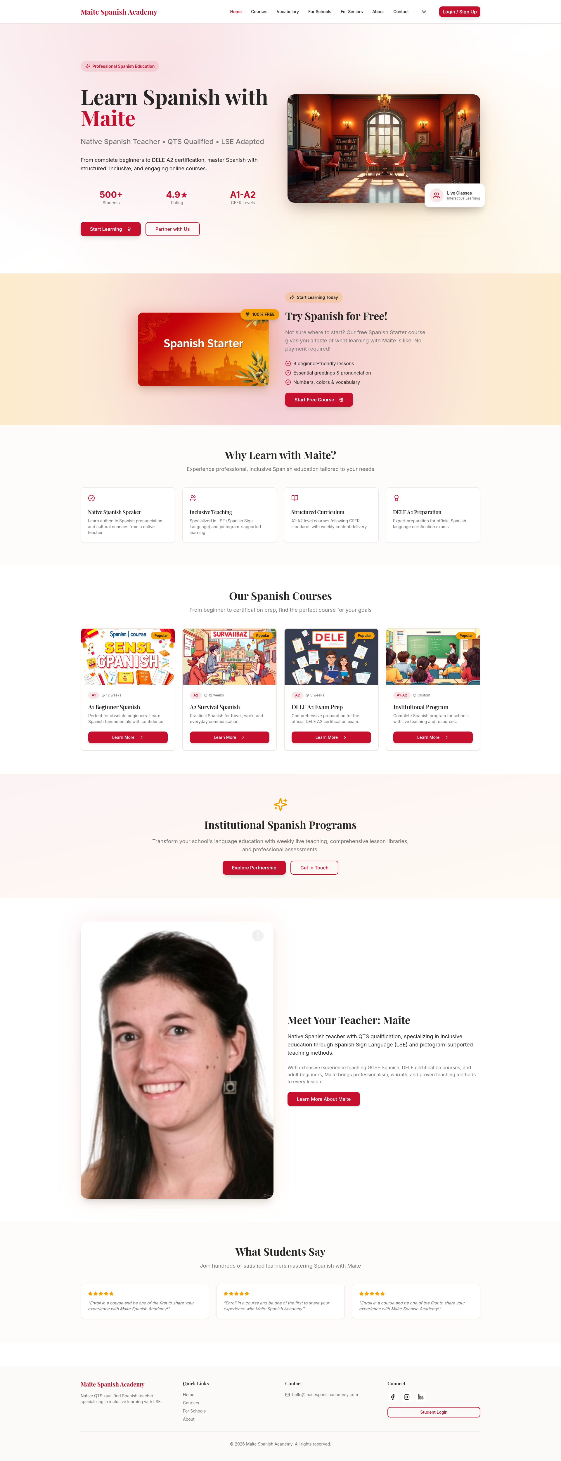 Maite Spanish Academy - Learn Spanish with a Native QTS Teacher