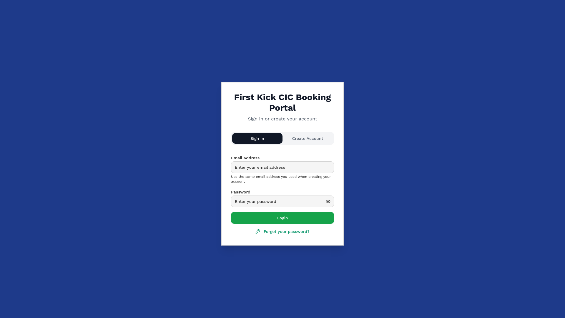 First Kick - Club Booking Portal