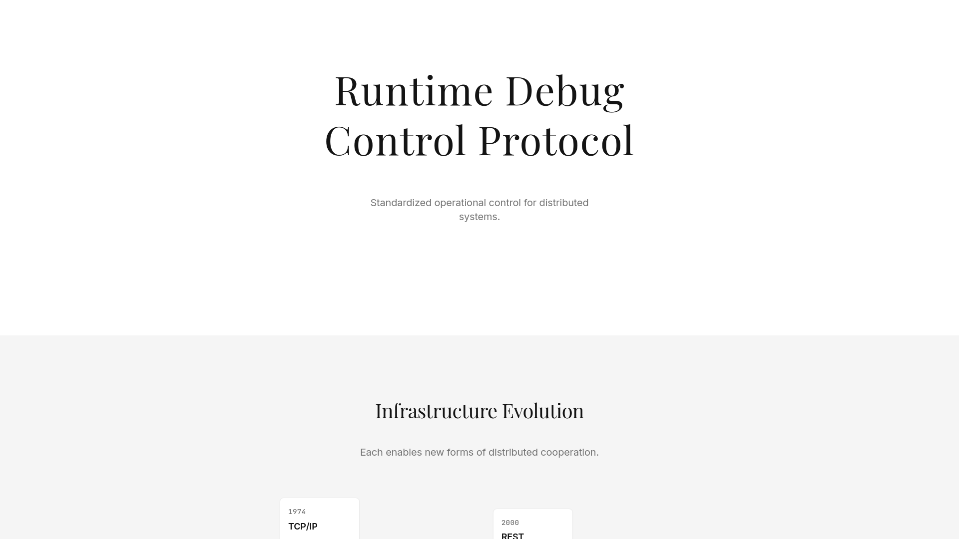 RDCP - Runtime Debug Control Protocol