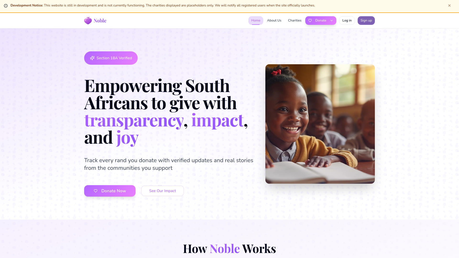 Noble - Charitable Giving Platform