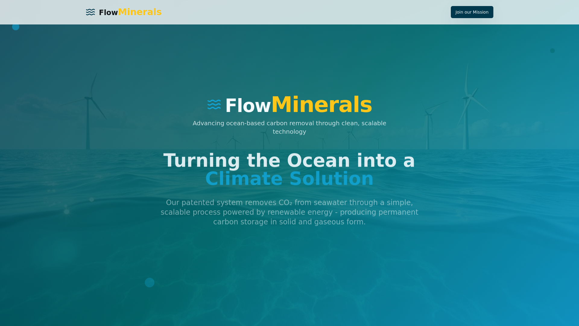 FlowMinerals - Direct Ocean Capture Technology